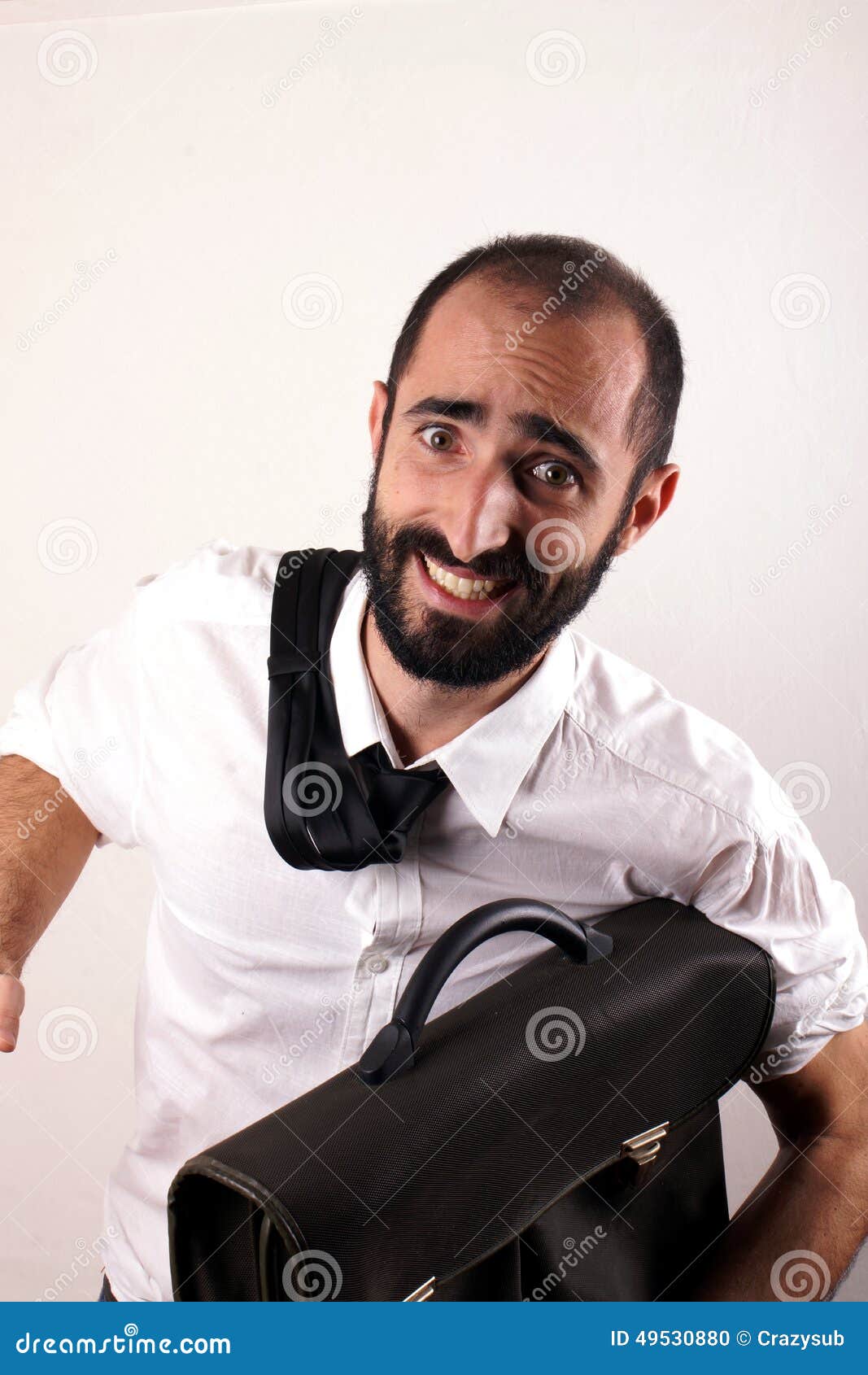 Man with briefcase stock photo. Image of caucasian, head - 49530880