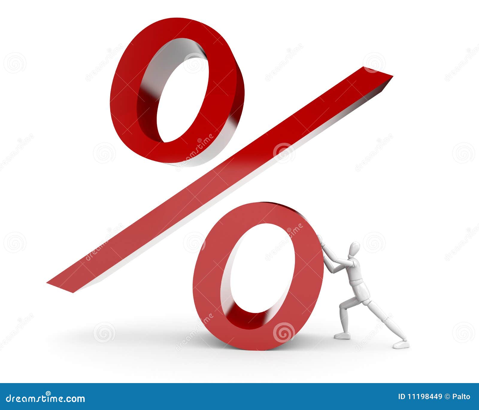 Man Bring Up Percent Symbol Stock Illustration - Illustration of action ...