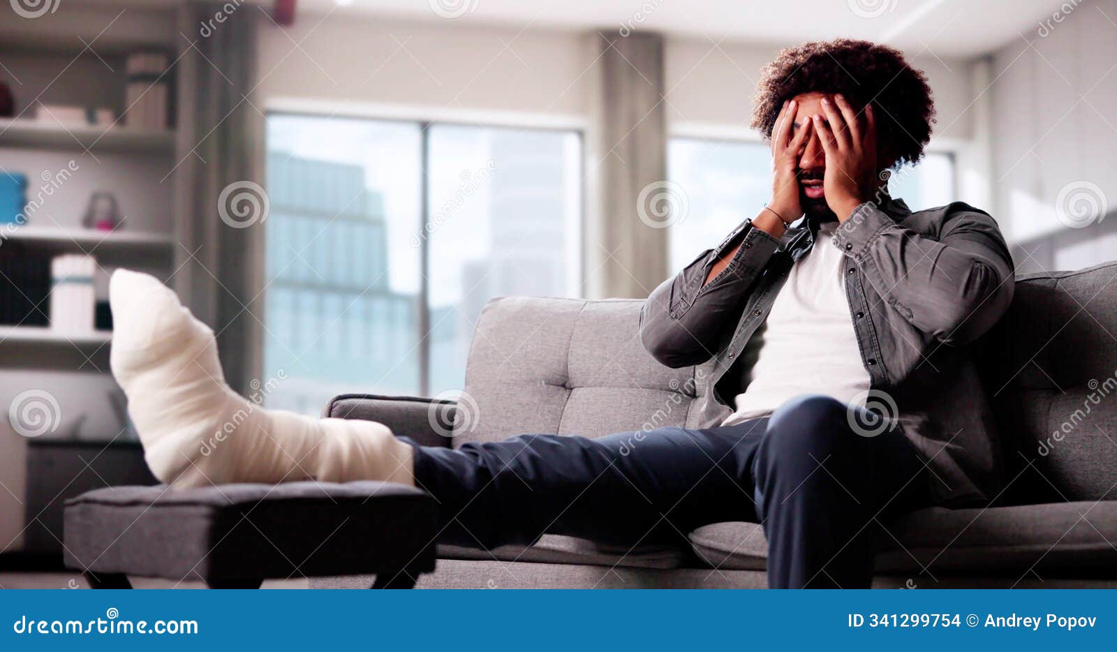 Man with Broken Leg Fracture Injury Stock Photo - Image of broken ...