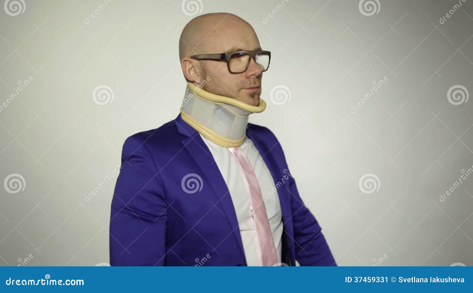 A man with a broken neck stock video footage. Video of disabled - 37459331