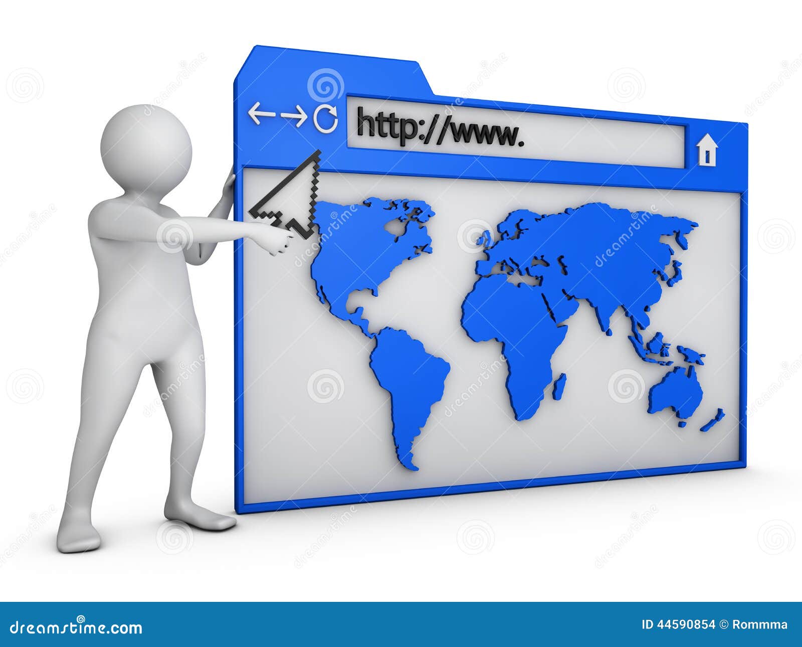 Man on browser stock illustration. Illustration of sign - 44590854