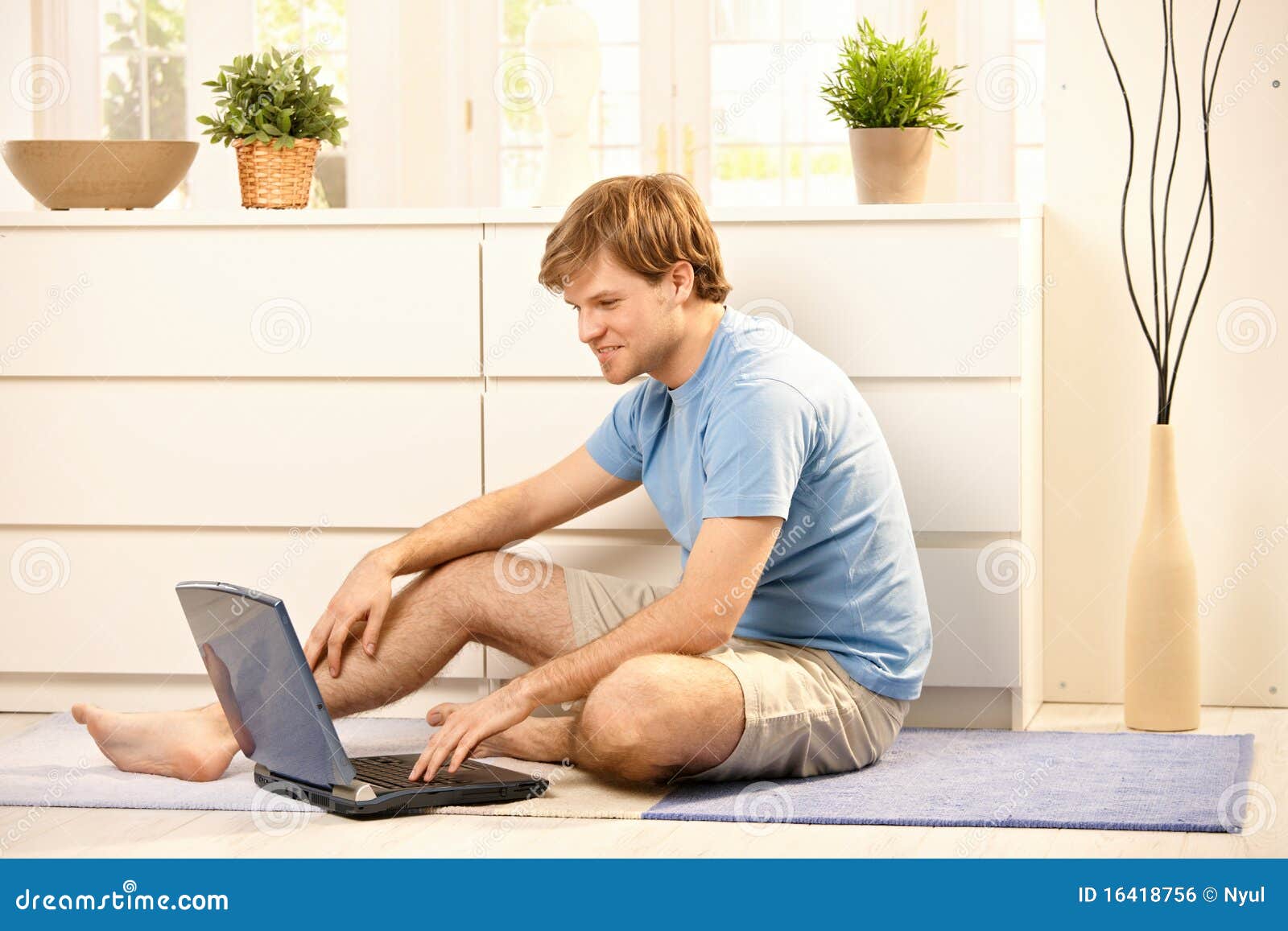 Person Browsing Internet