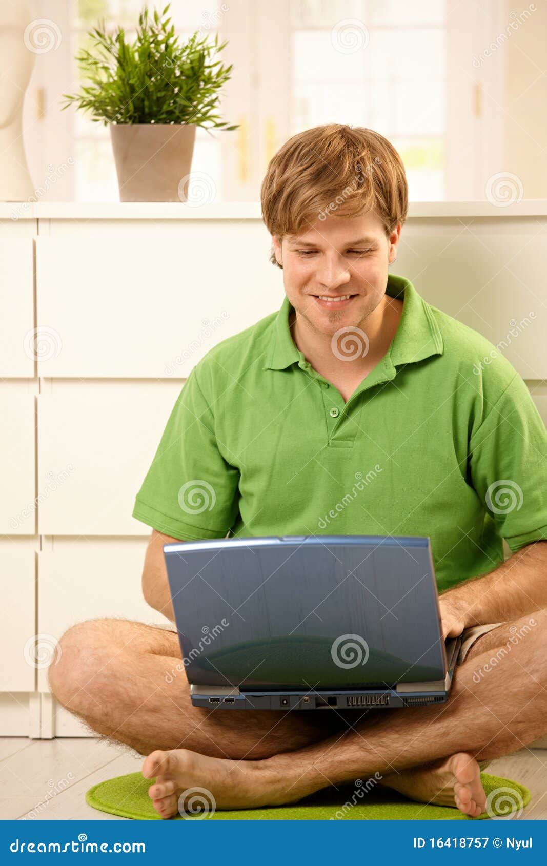 Man browsing internet stock image. Image of colorful - 16418757
