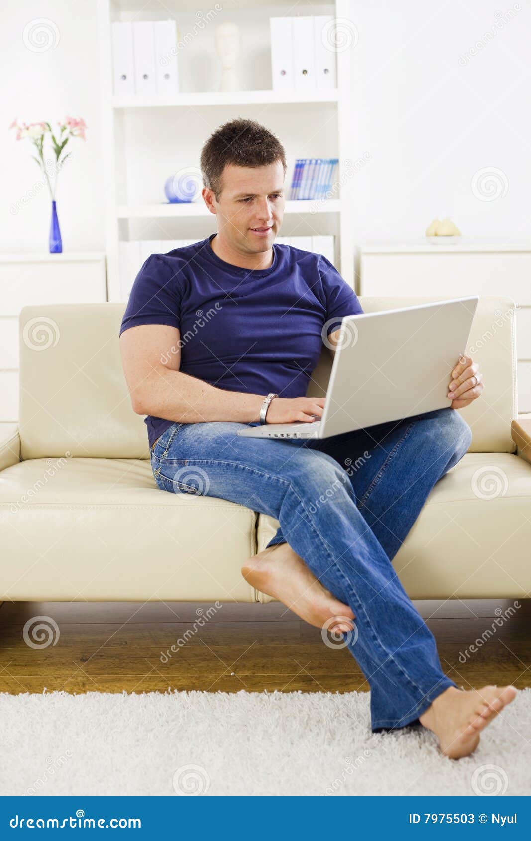 Man browsing internet stock image. Image of caucasian - 7975503