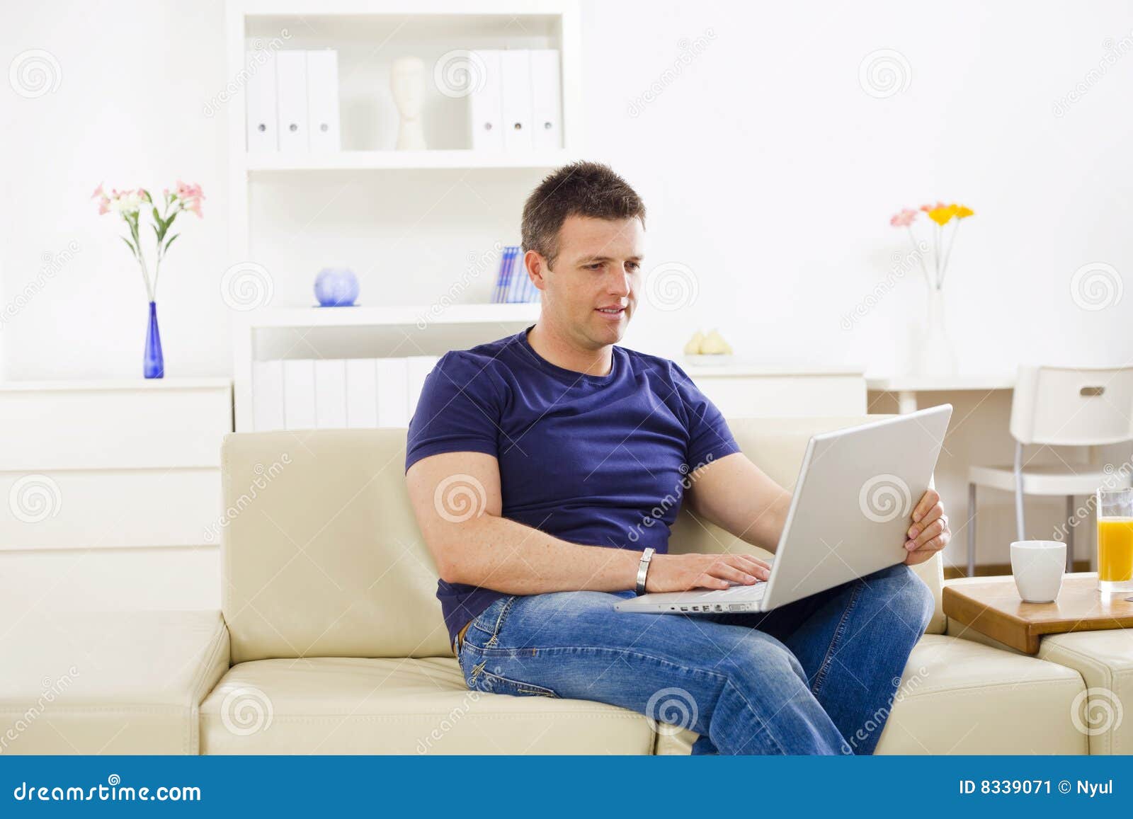 Man browsing internet stock image. Image of career, home - 8339071