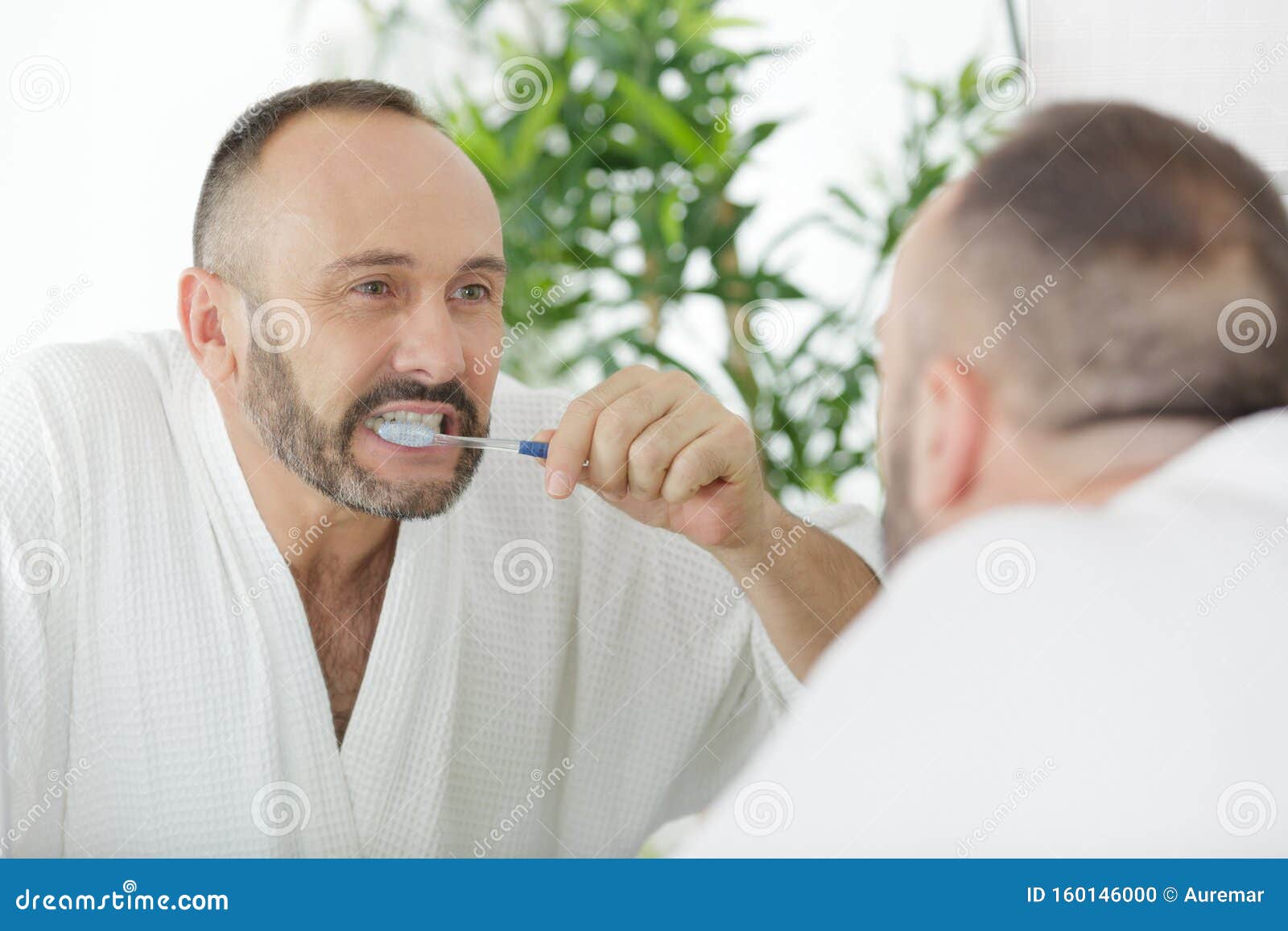 Man brushing teeth stock photo. Image of lifestyle, asian - 160146000