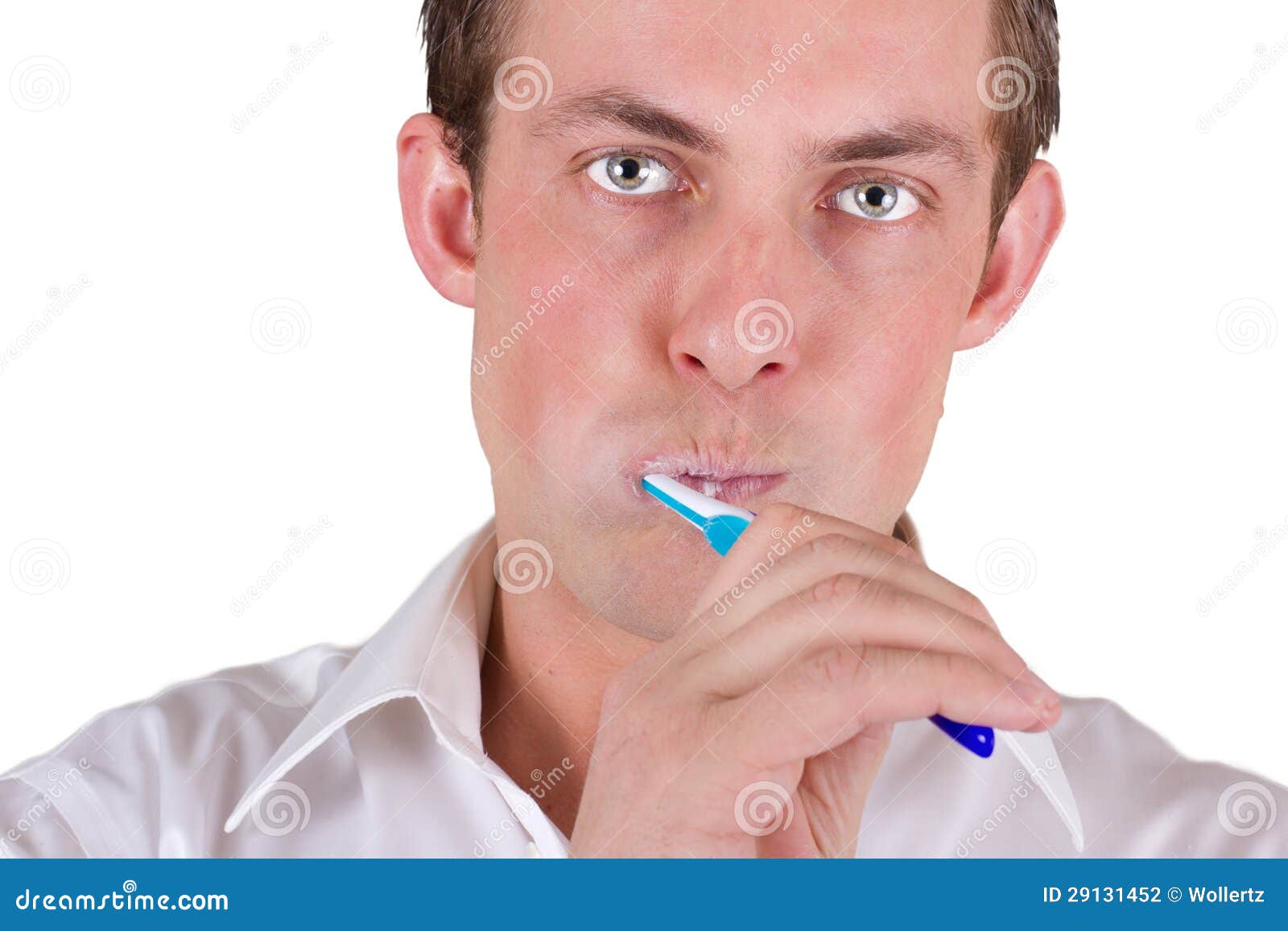 Man Brushing His Teeth Stock Photo | CartoonDealer.com #29131452