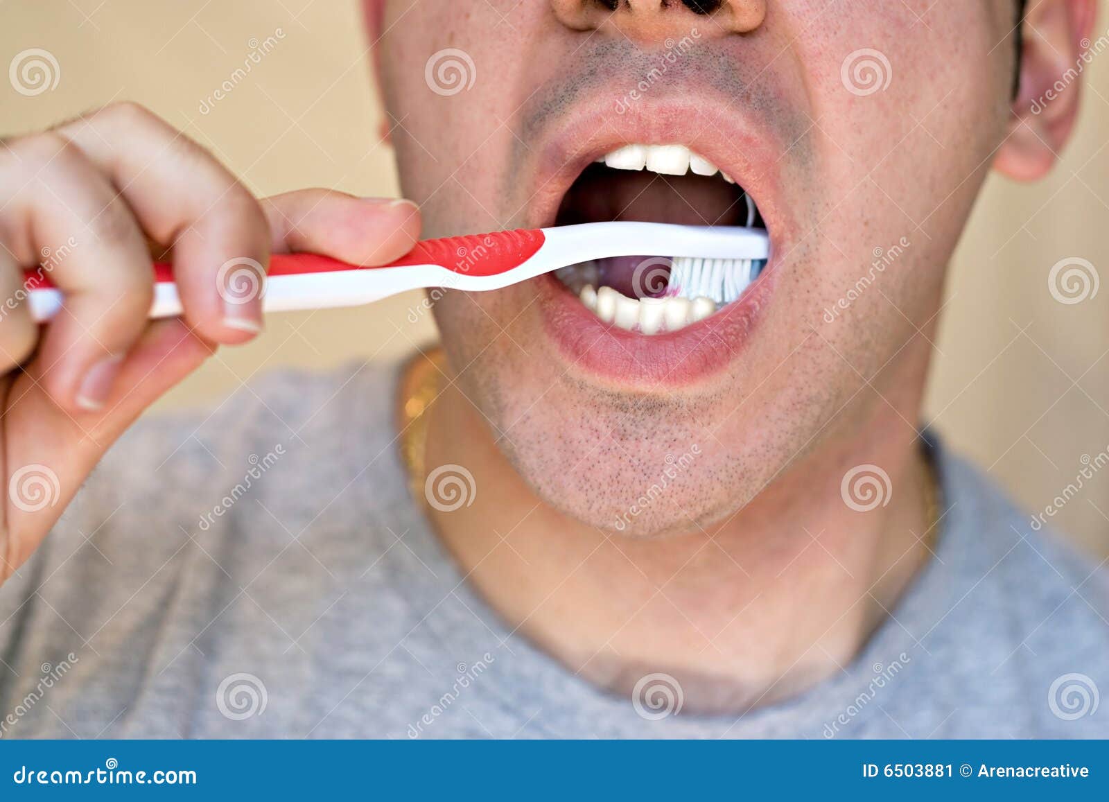 Man Brushing His Teeth stock image. Image of dentistry - 6503881