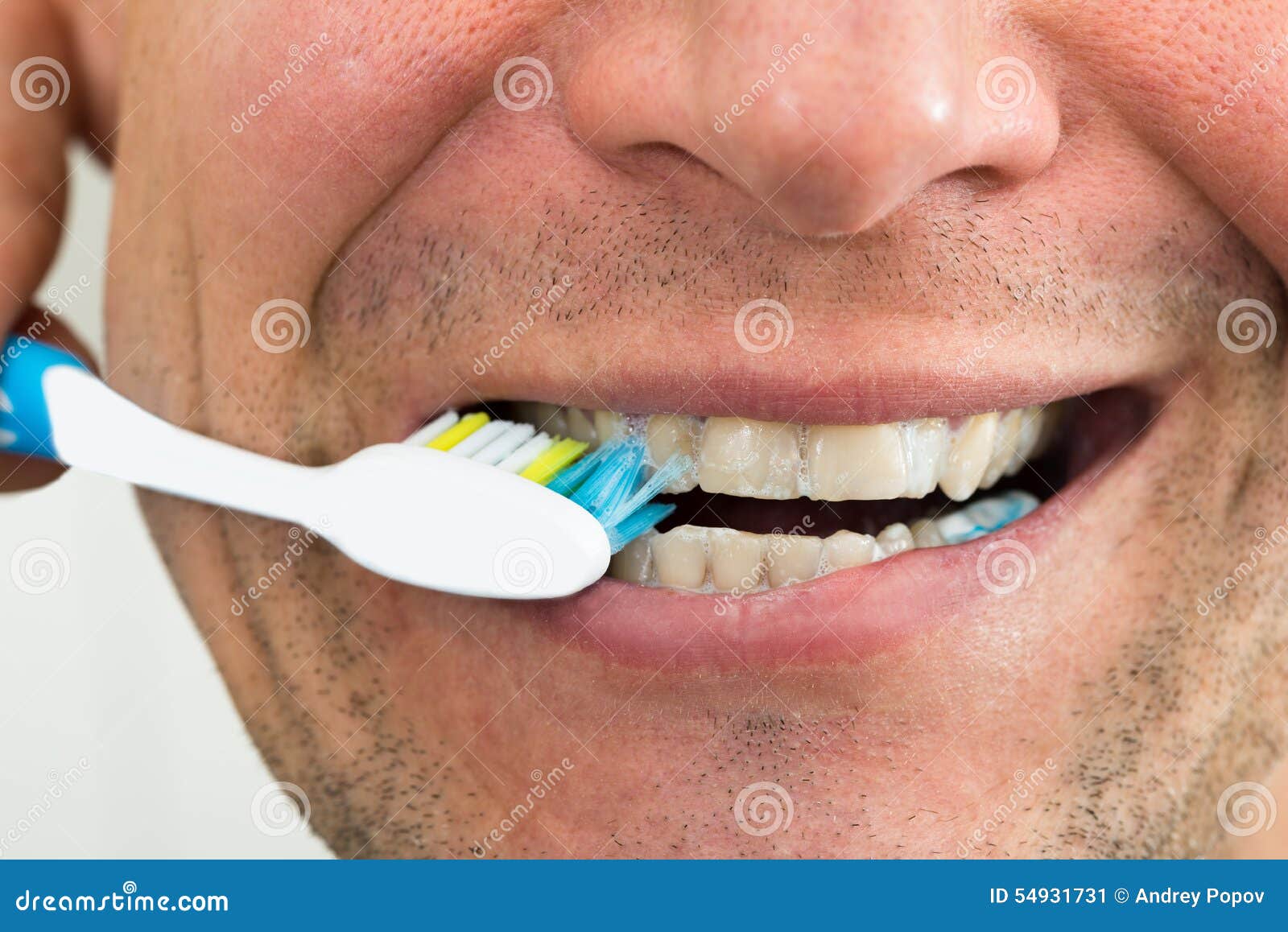 Man brushing teeth stock image. Image of cleaning, mouth - 54931731