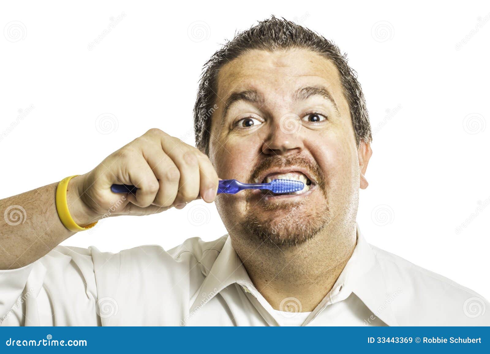Man Brushing Teeth stock image. Image of tooth, people - 33443369