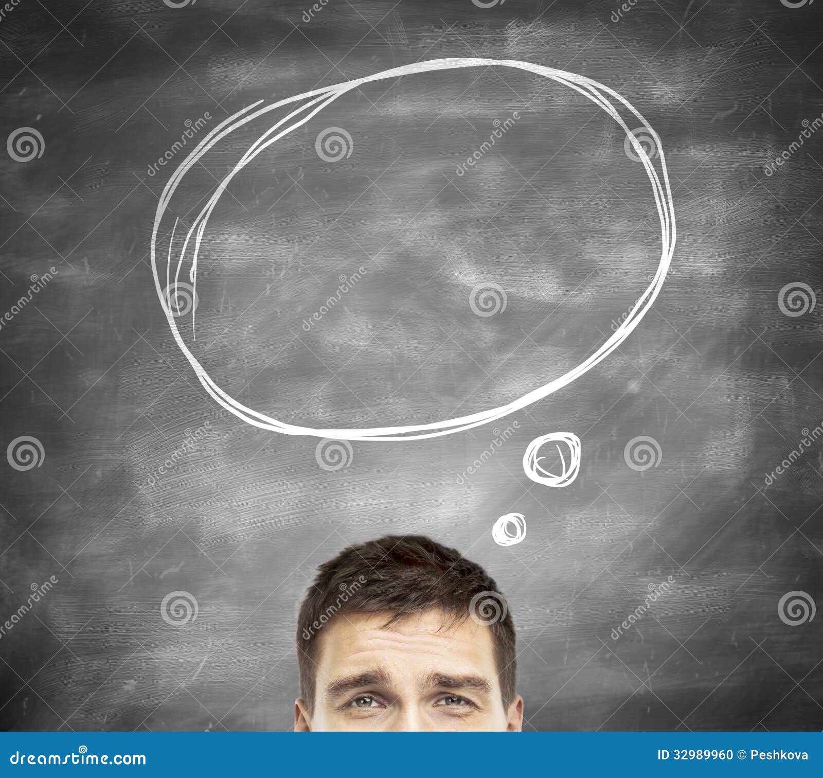 Man with bubble speech stock photo. Image of bubble, hair - 32989960