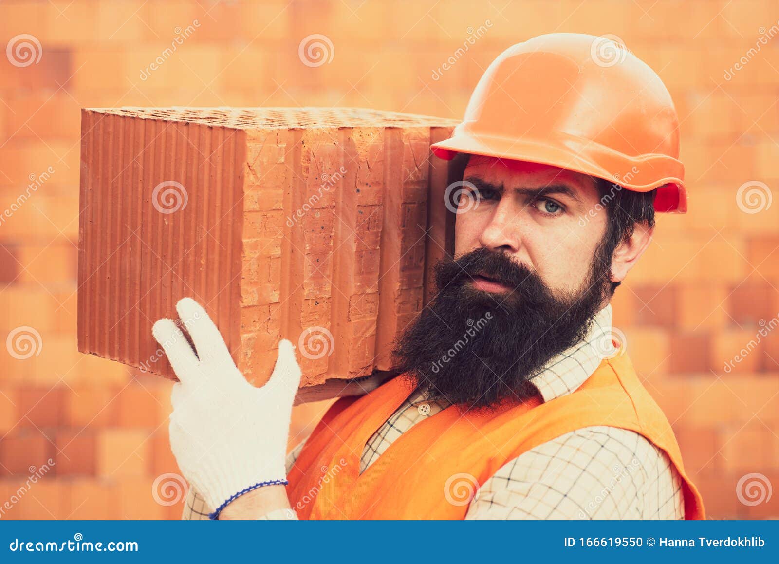 Man Builder. Bricklayer, Brickwork, Building Business. New Apartments ...