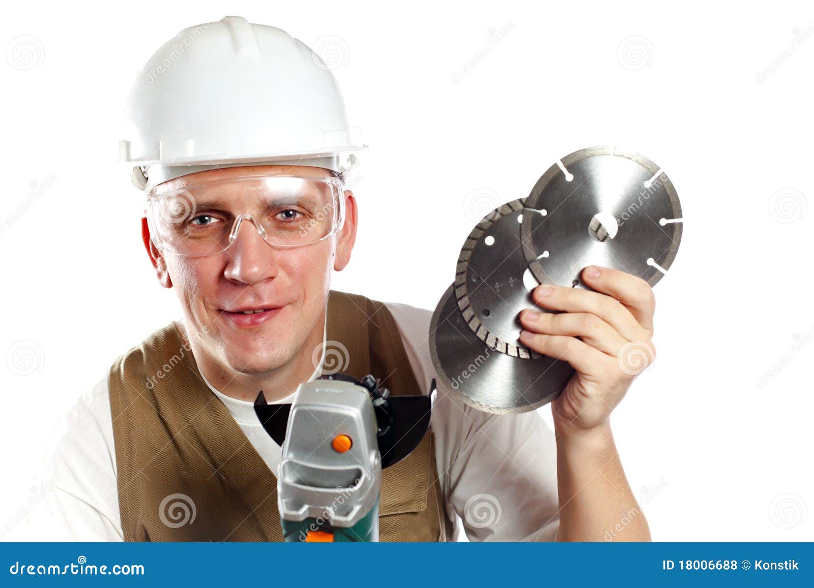 The Man, the Builder, in Goggles Stock Photo - Image of helmet ...