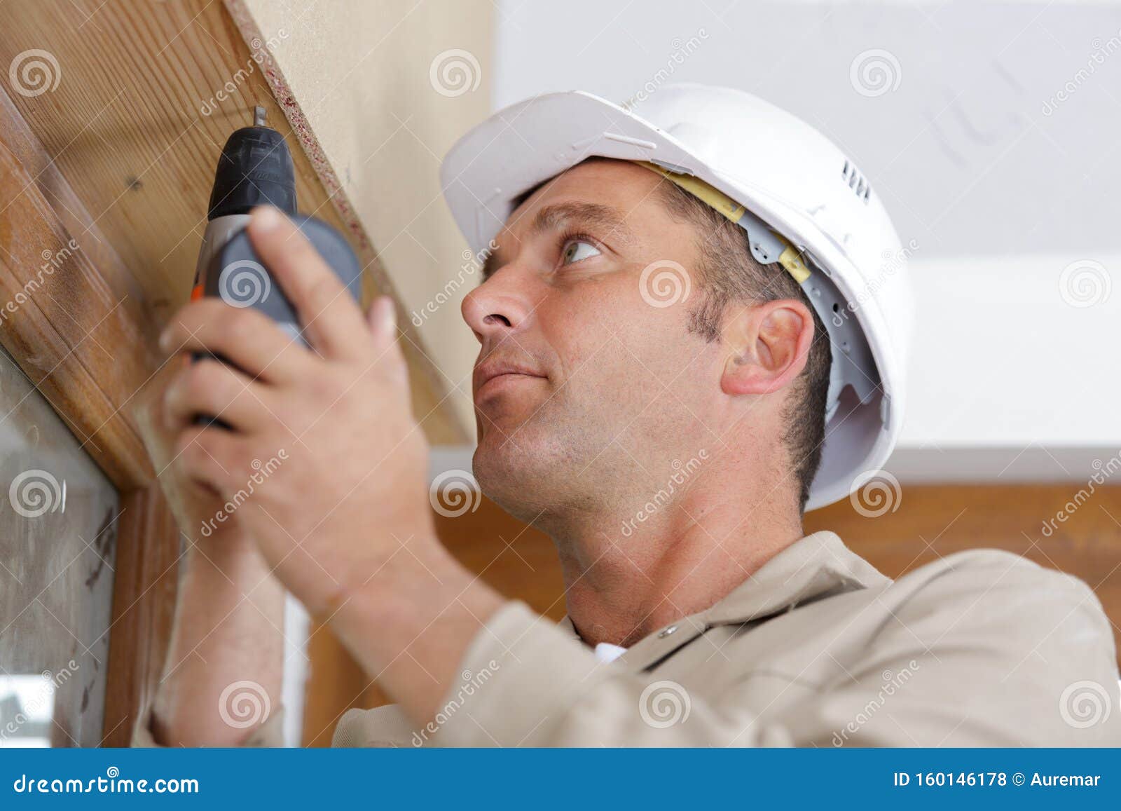 Man Builder Installing Window Stock Photo - Image of construction ...