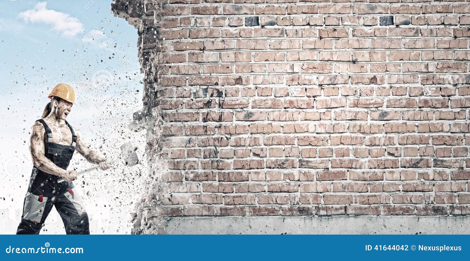 Man builder stock photo. Image of hammer, escape, construction - 41644042