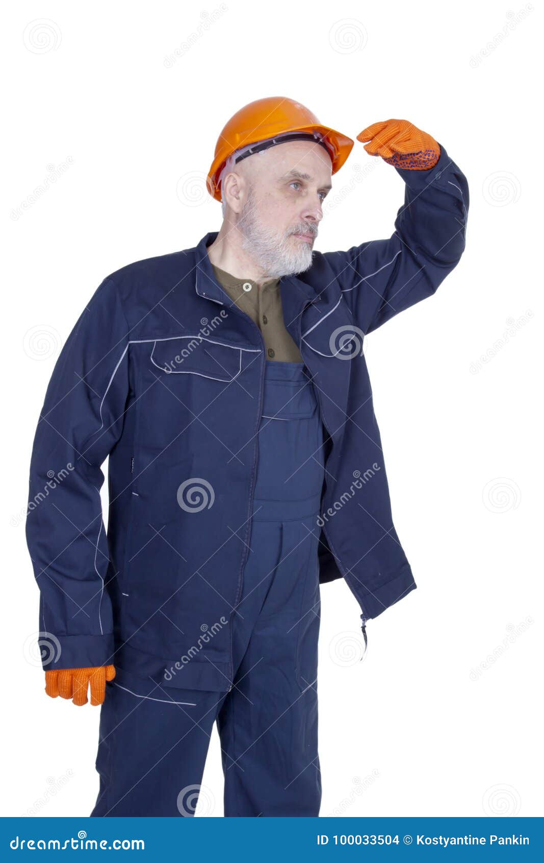 Man Builder in Working Clothes Stock Photo - Image of adult, occupation ...