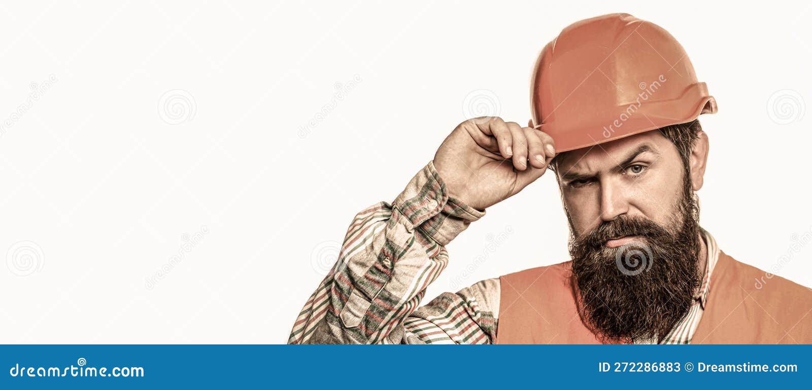 Man Builders, Industry. Worker in Construction Uniform. Architect ...