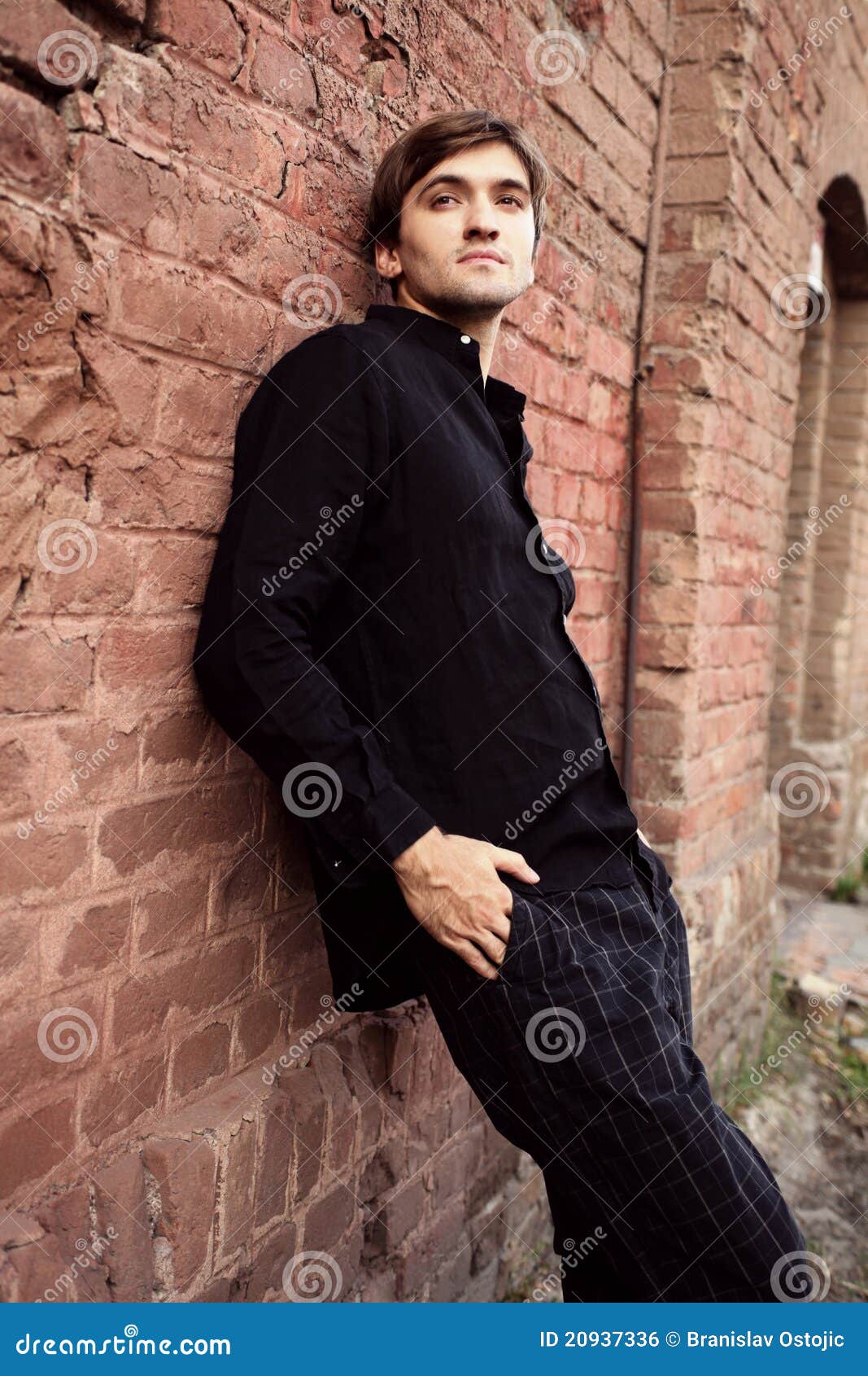 Man by the building stock photo. Image of building, handsome - 20937336