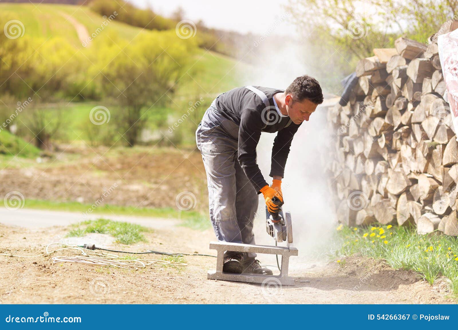 Man building a house stock image. Image of skill, laborer - 54266367