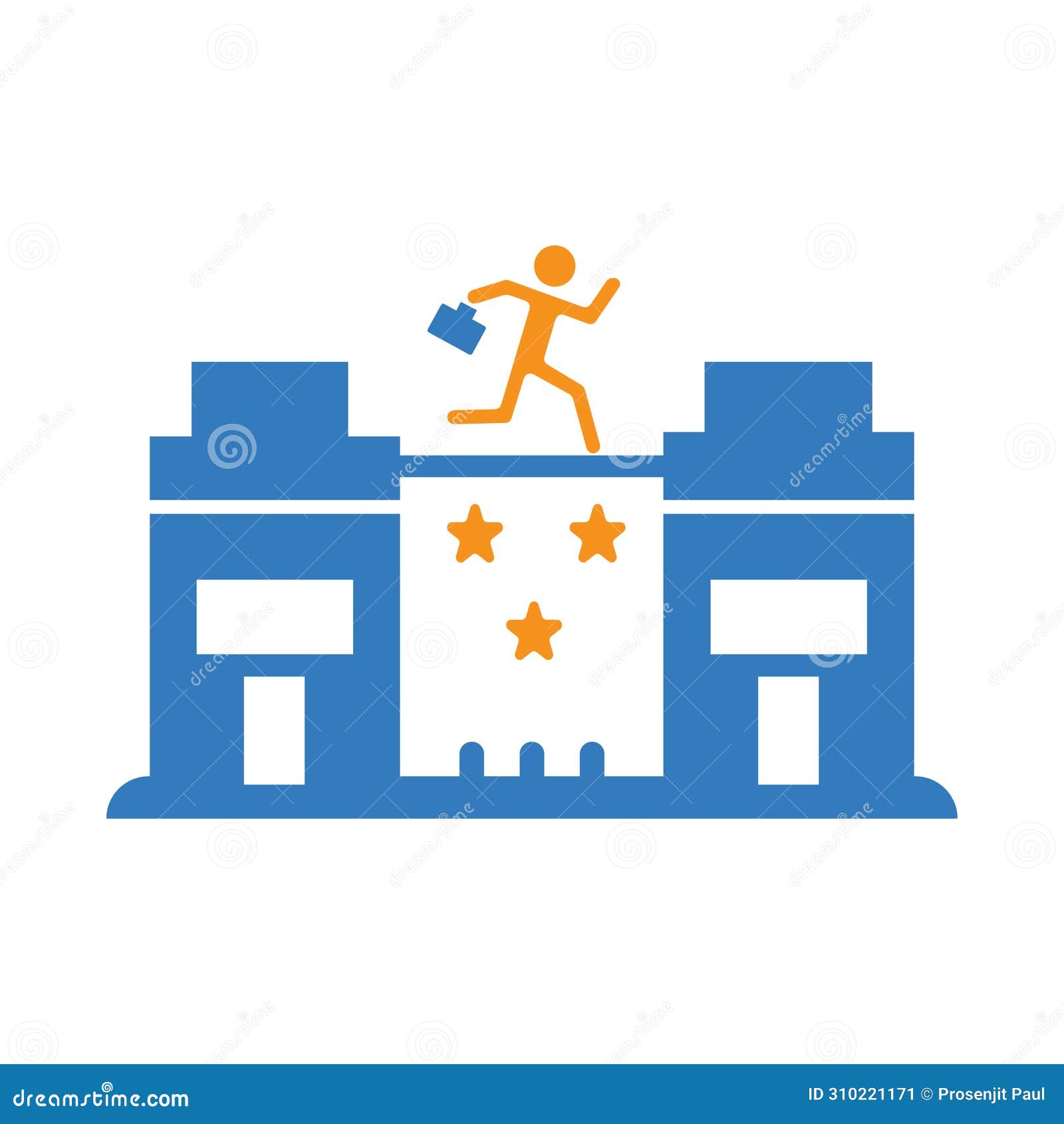 Man, Building, Jumping, Running, Jumping on Building Icon Stock Vector ...