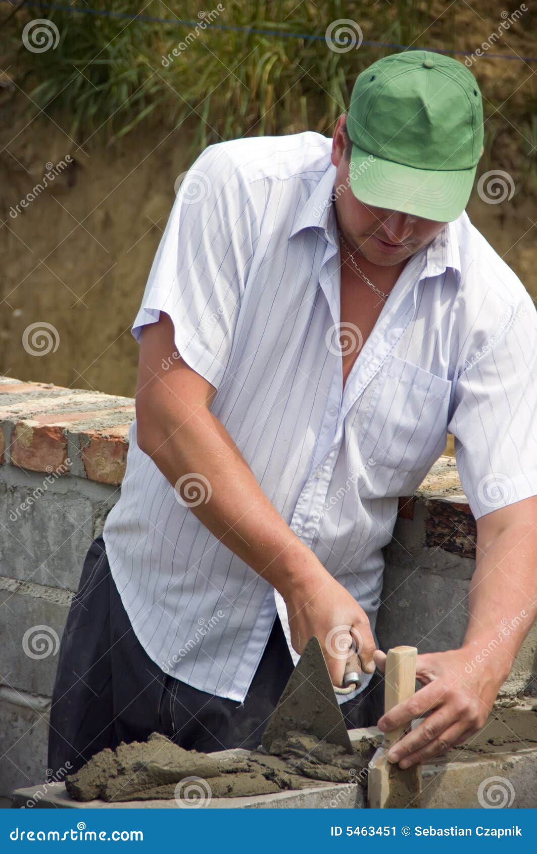 Man building wall stock image. Image of white, wall, male - 5463451