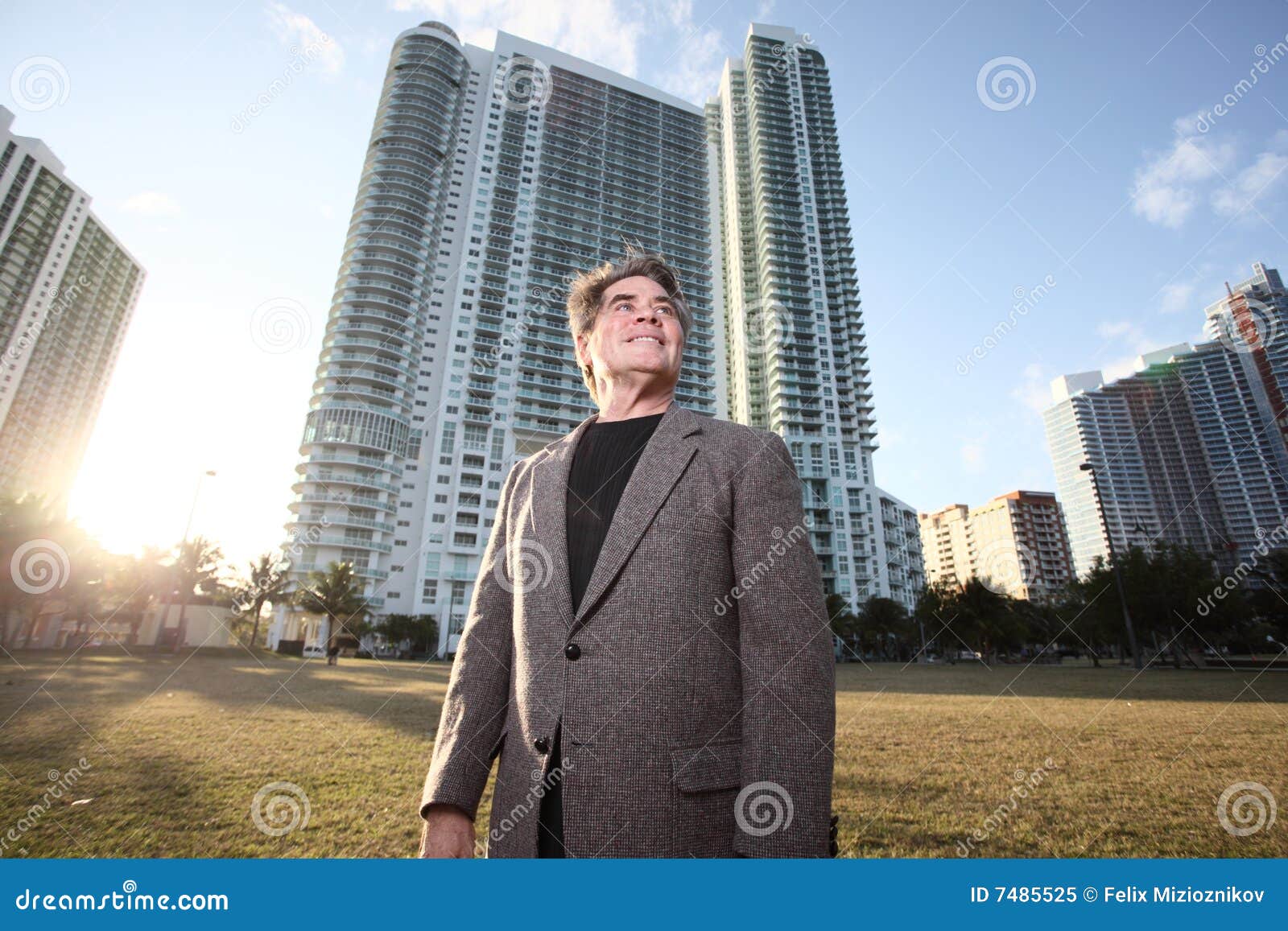 Man among buildings stock image. Image of attractive, lifestyle - 7485525