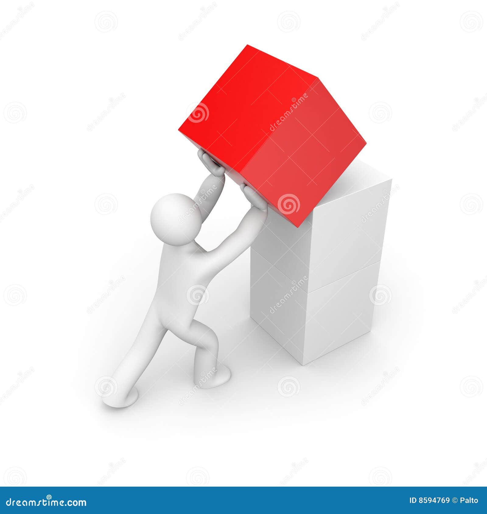 Man Builds A Pyramid Stock Image | CartoonDealer.com #22018867