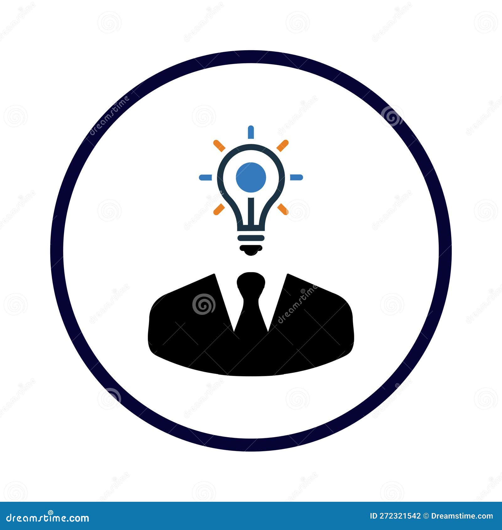 Man, Bulb, Light Bulb, Head, Creative Idea Man Icon Stock Vector ...