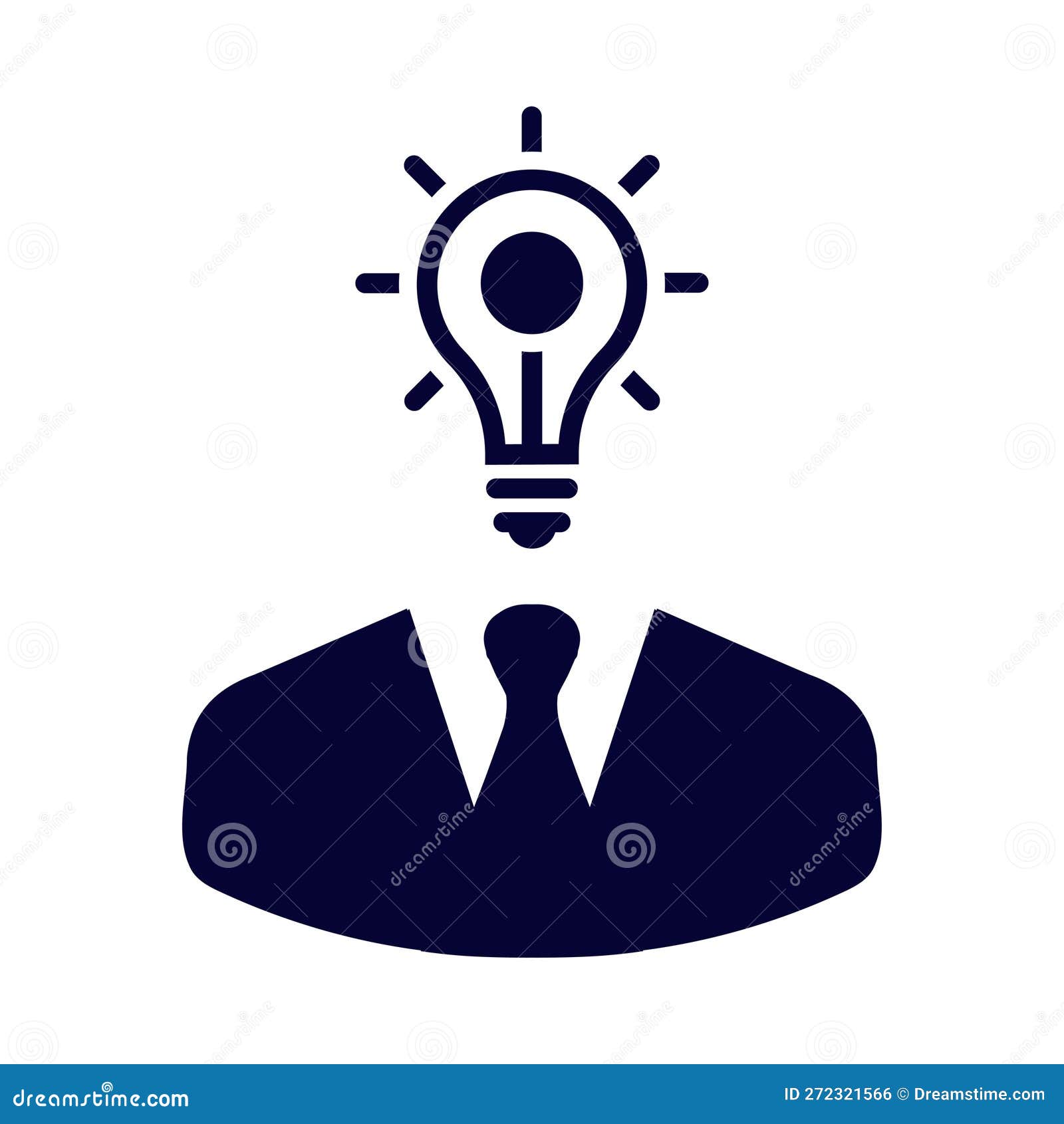 Man, Bulb, Light Bulb, Head, Creative Idea Man Icon Stock Vector ...