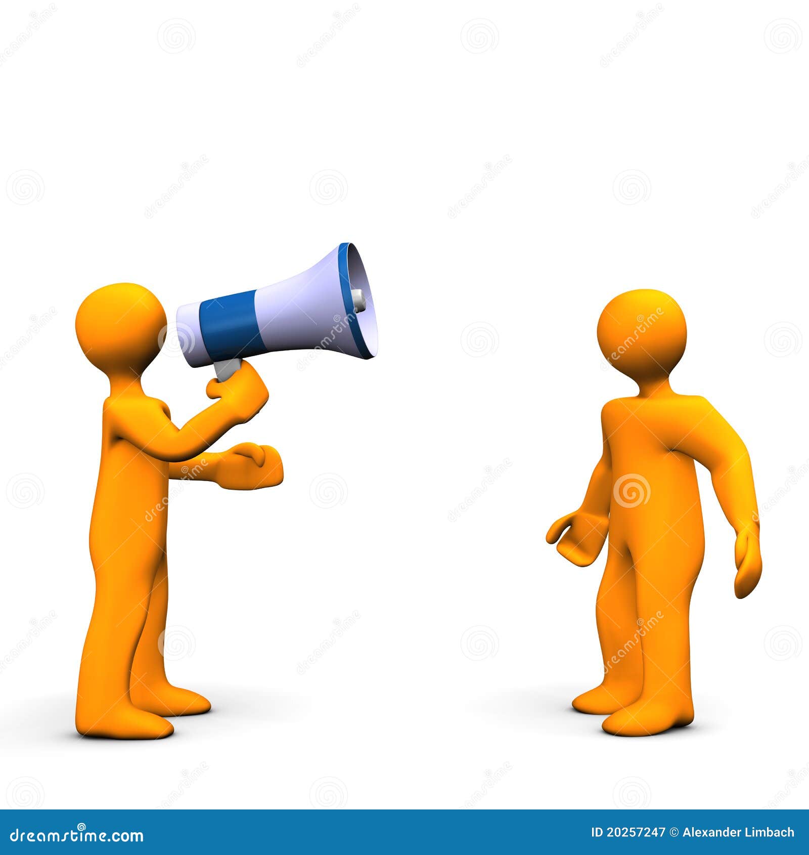 Man with Bullhorn stock illustration. Illustration of marketing - 20257247