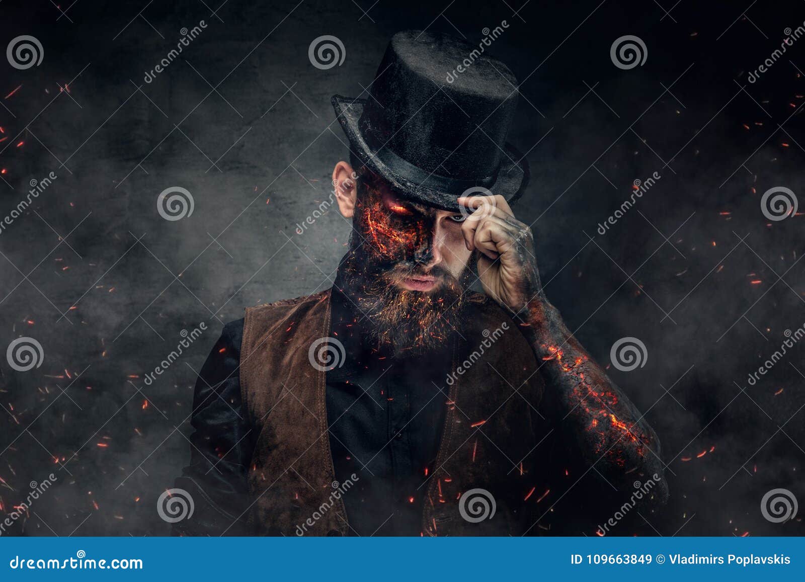 A Man with Burning Face and Arm. Stock Image - Image of dangerous ...