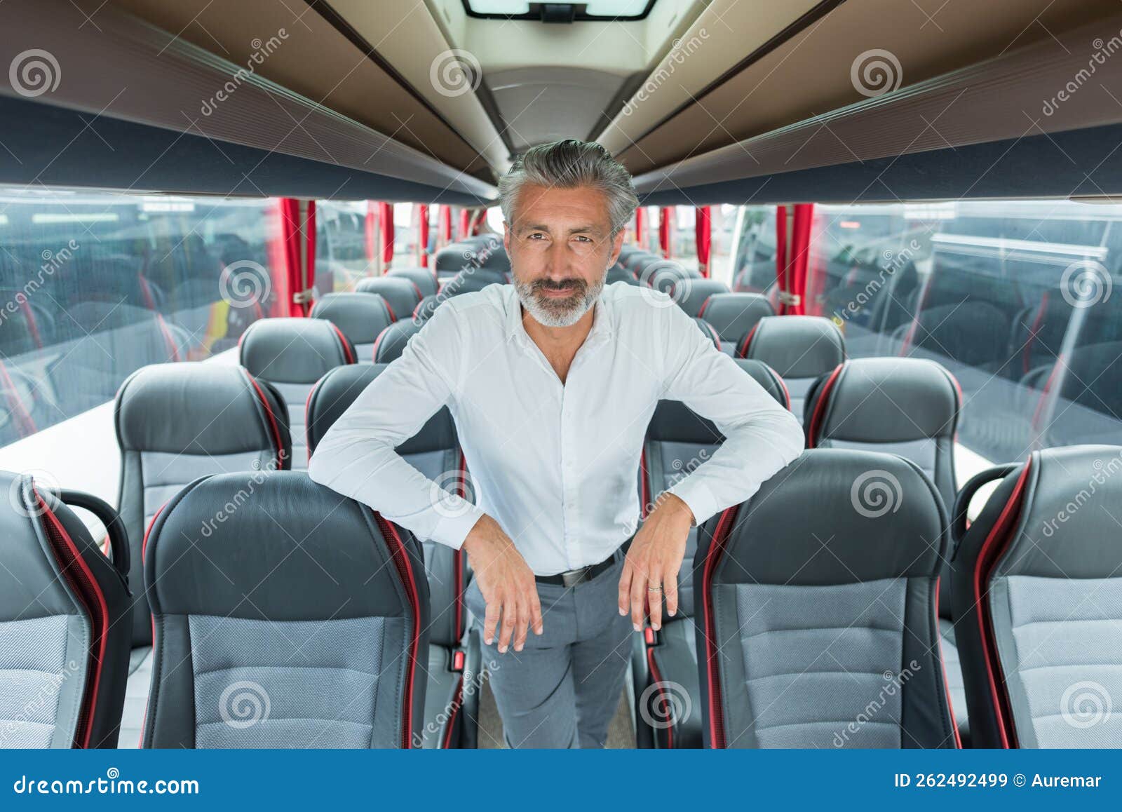 Man in bus stock image. Image of public, male, urban - 262492499