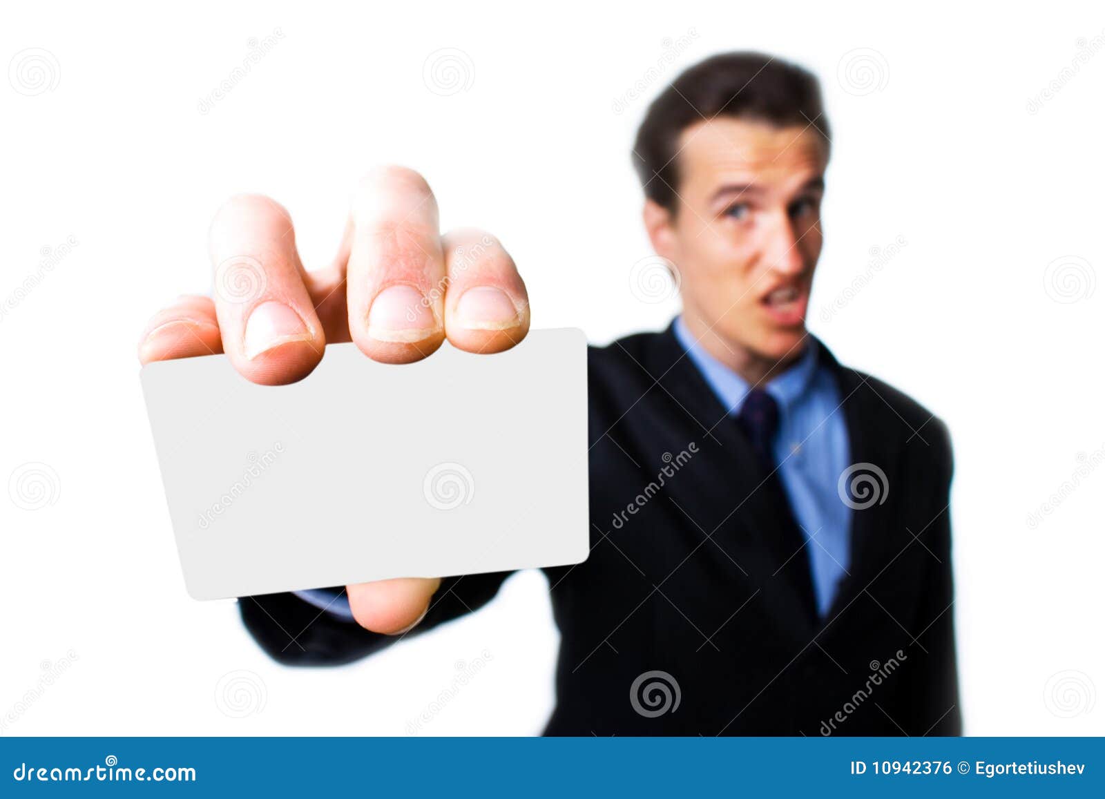 Man with business card stock photo. Image of adult, identity - 10942376