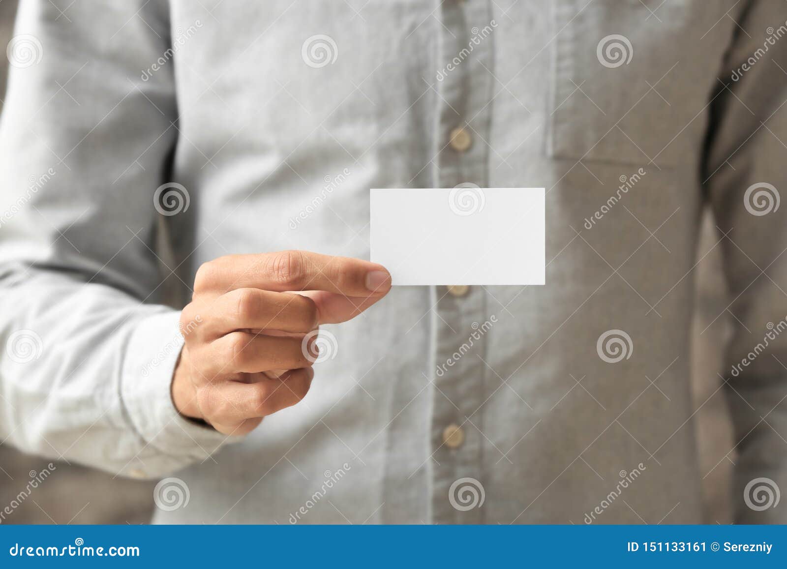 Man with Business Card, Closeup Stock Image - Image of design, branding ...