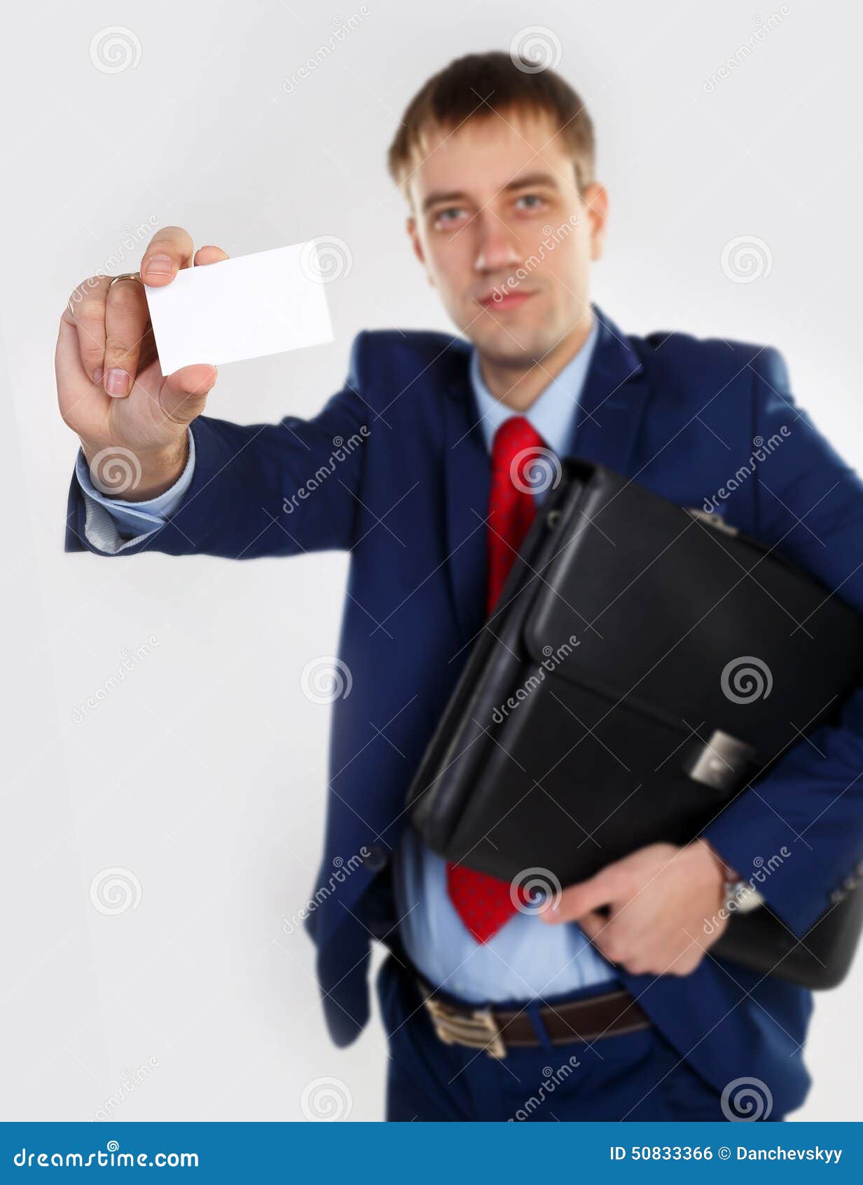 Man with a business card stock photo. Image of cheerful - 50833366