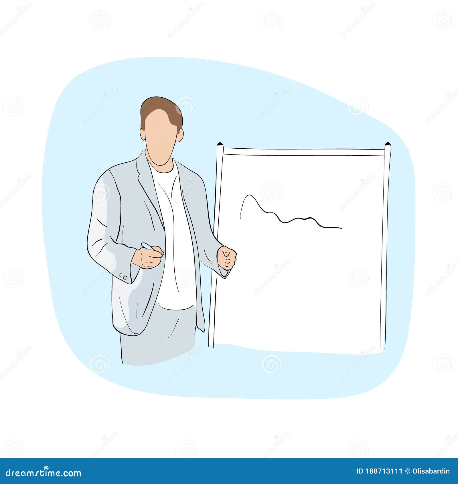 A Man in Business Clothes Holding a Pointer and Making Presentation ...