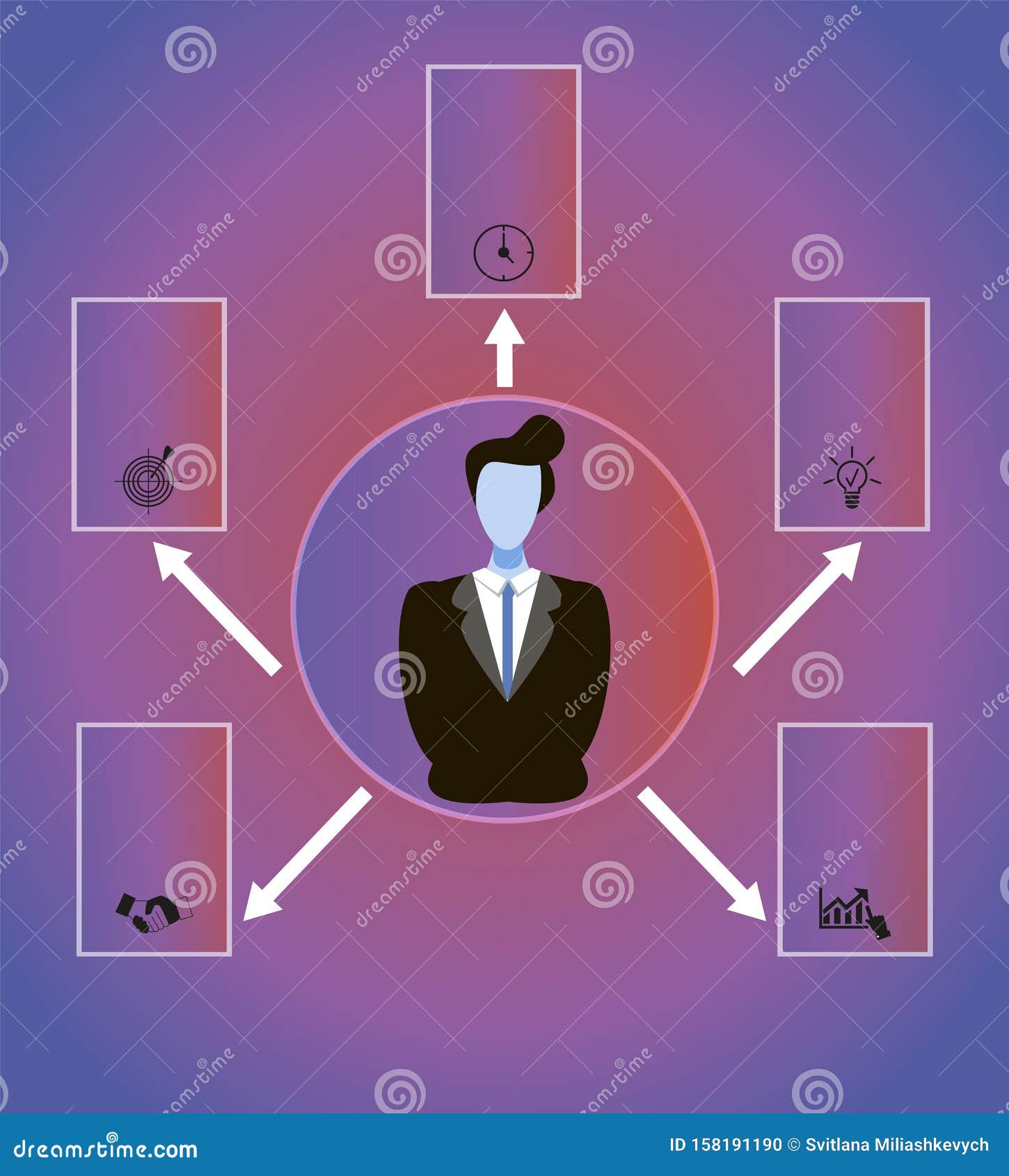 Man business infographics stock illustration. Illustration of ...