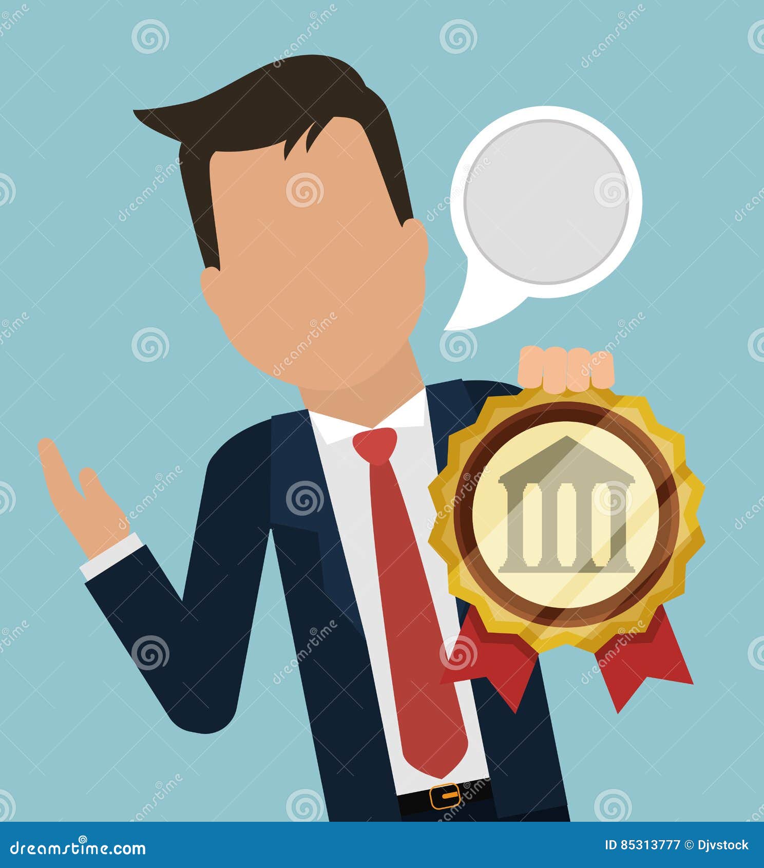 Man Business Manager Banking Bubble Speech Stock Illustration ...