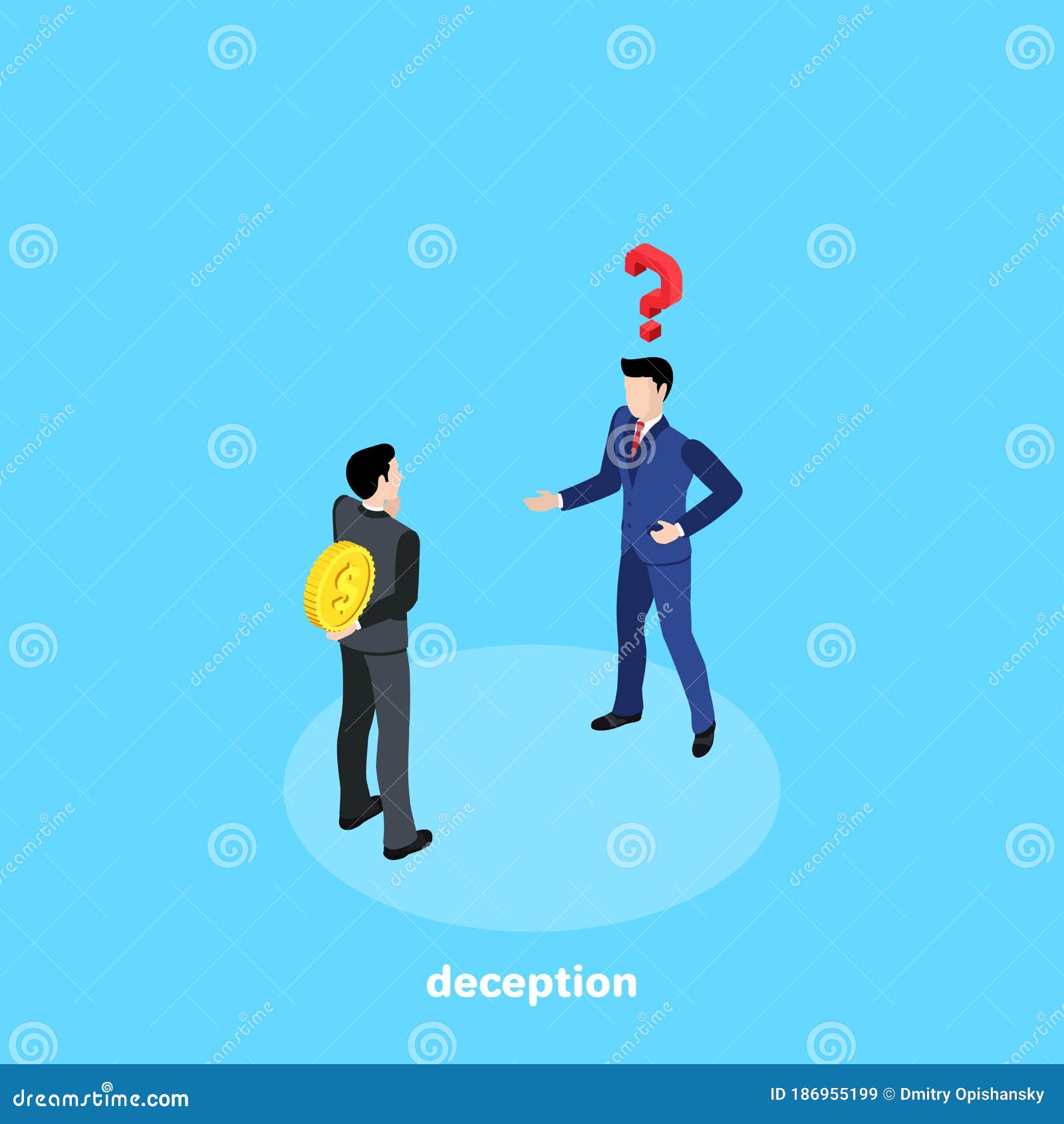 Deception stock vector. Illustration of fingers, hand - 186955199