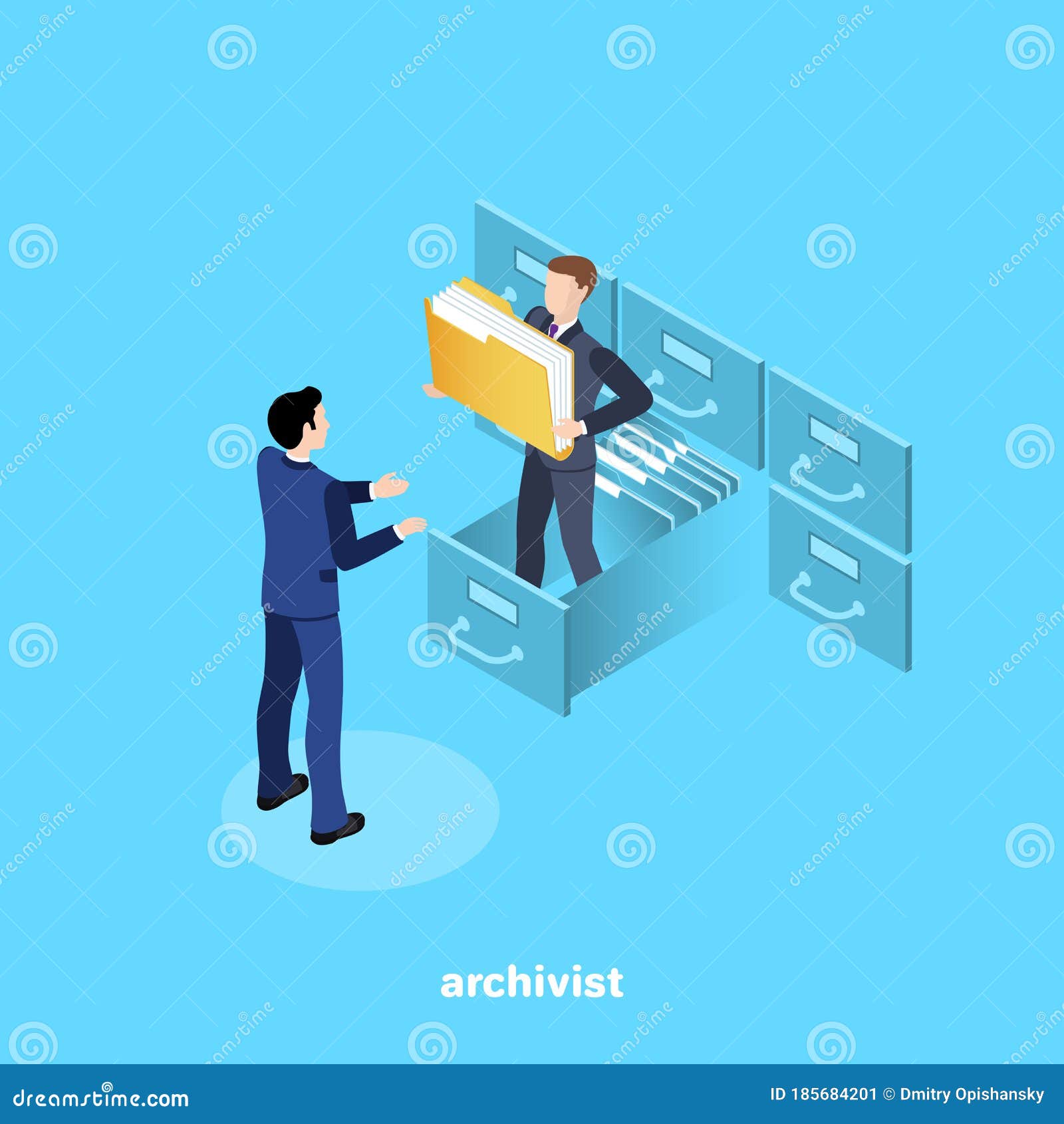 Archivist stock vector. Illustration of handle, isolated - 185684201