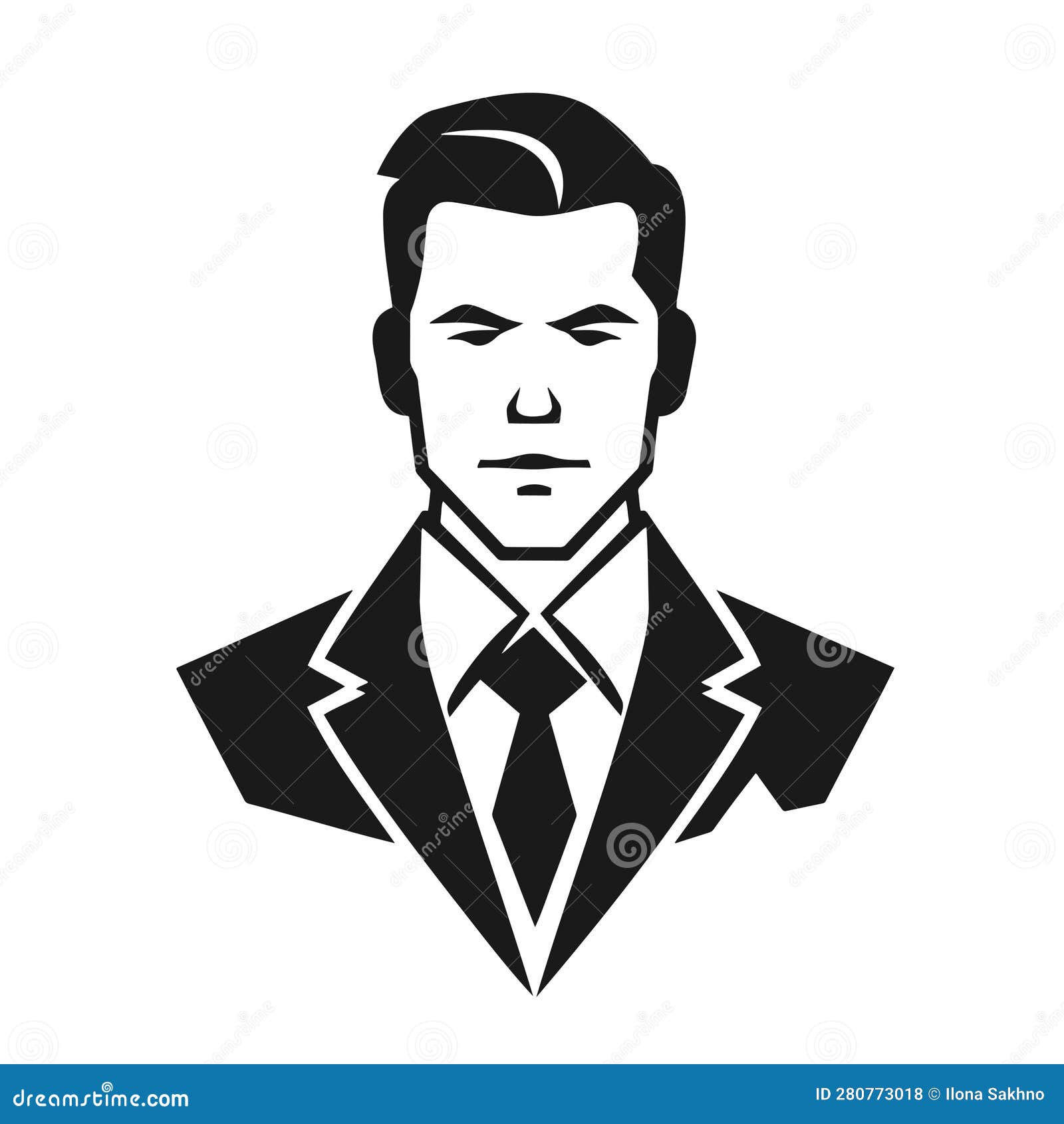 Man In A Business Suit Logo Vector Flat Abstract Design Stock Vector Illustration Of Classic
