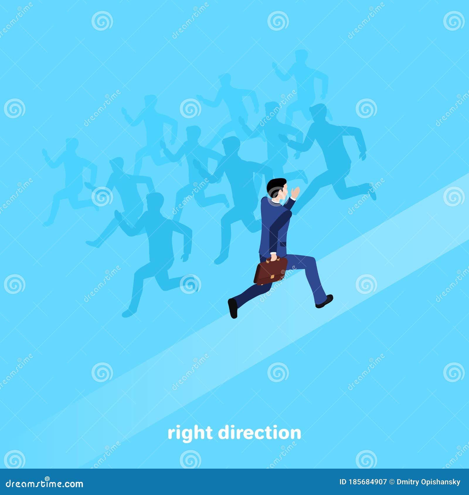 Right direction 3 stock vector. Illustration of service - 185684907