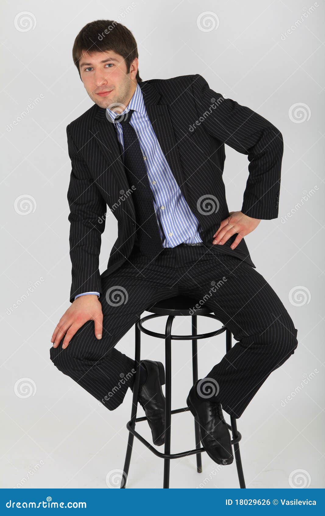 Man in Business Suit Sitting on a Chair Stock Photo - Image of boss ...
