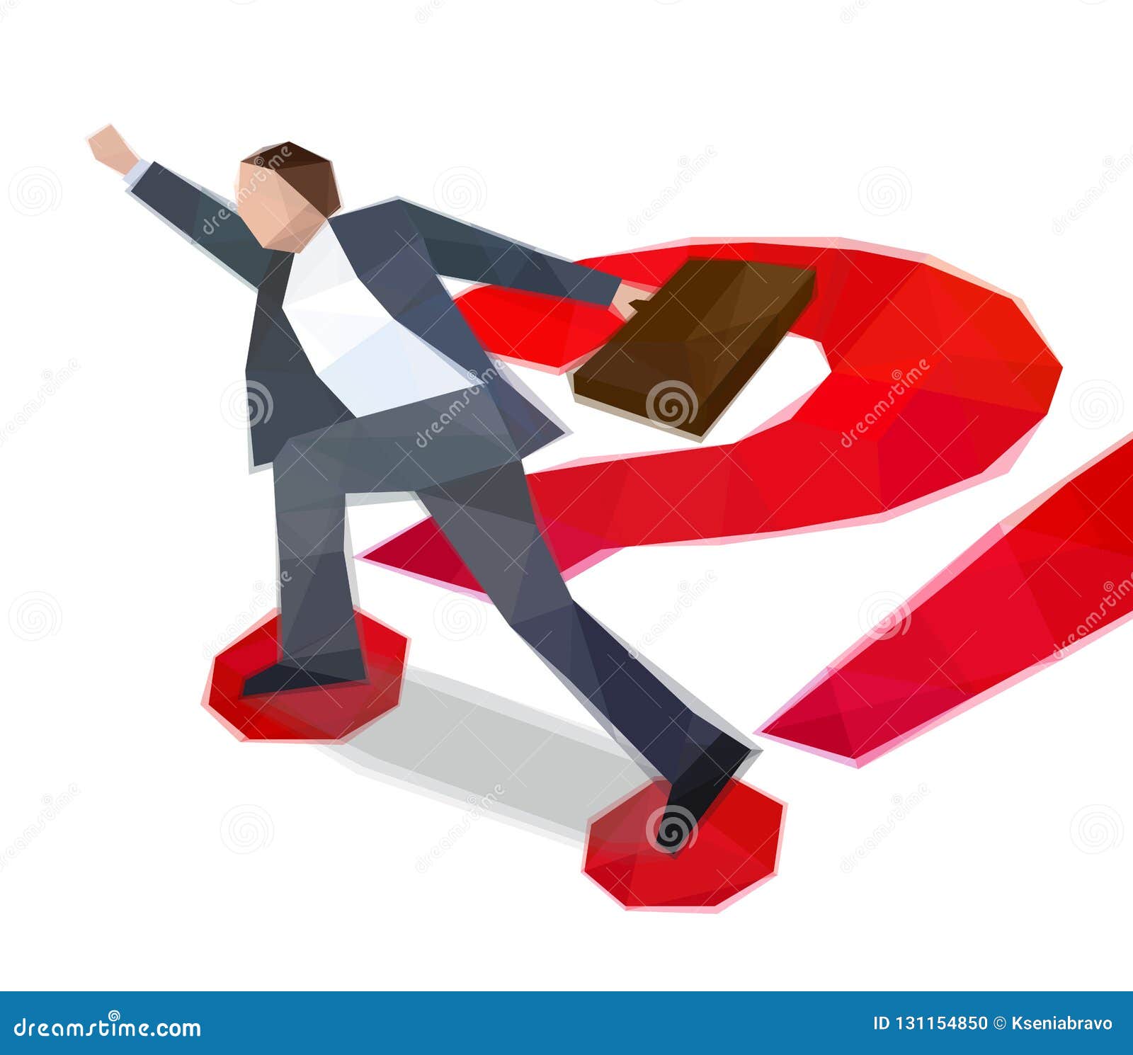 Man Business, Work, Question Mark Exclamation, Vector Stock Vector ...