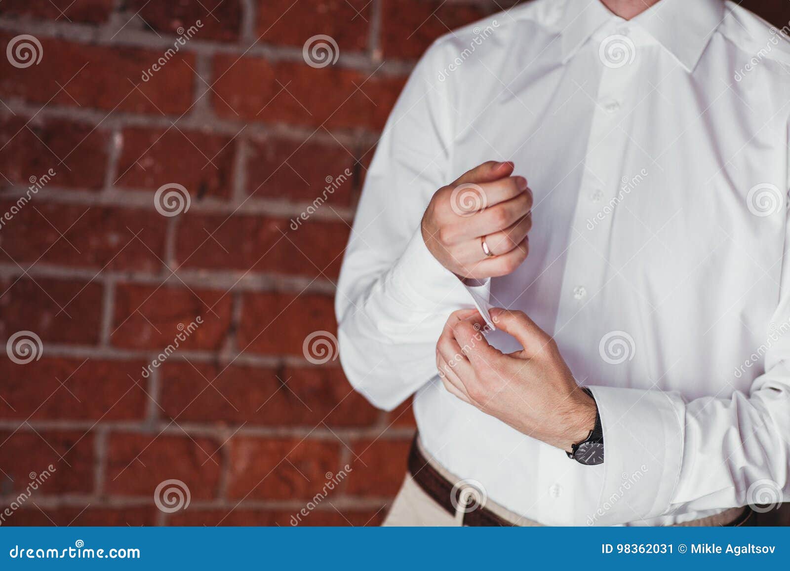 Man button up cufflinks stock image. Image of button - 98362031