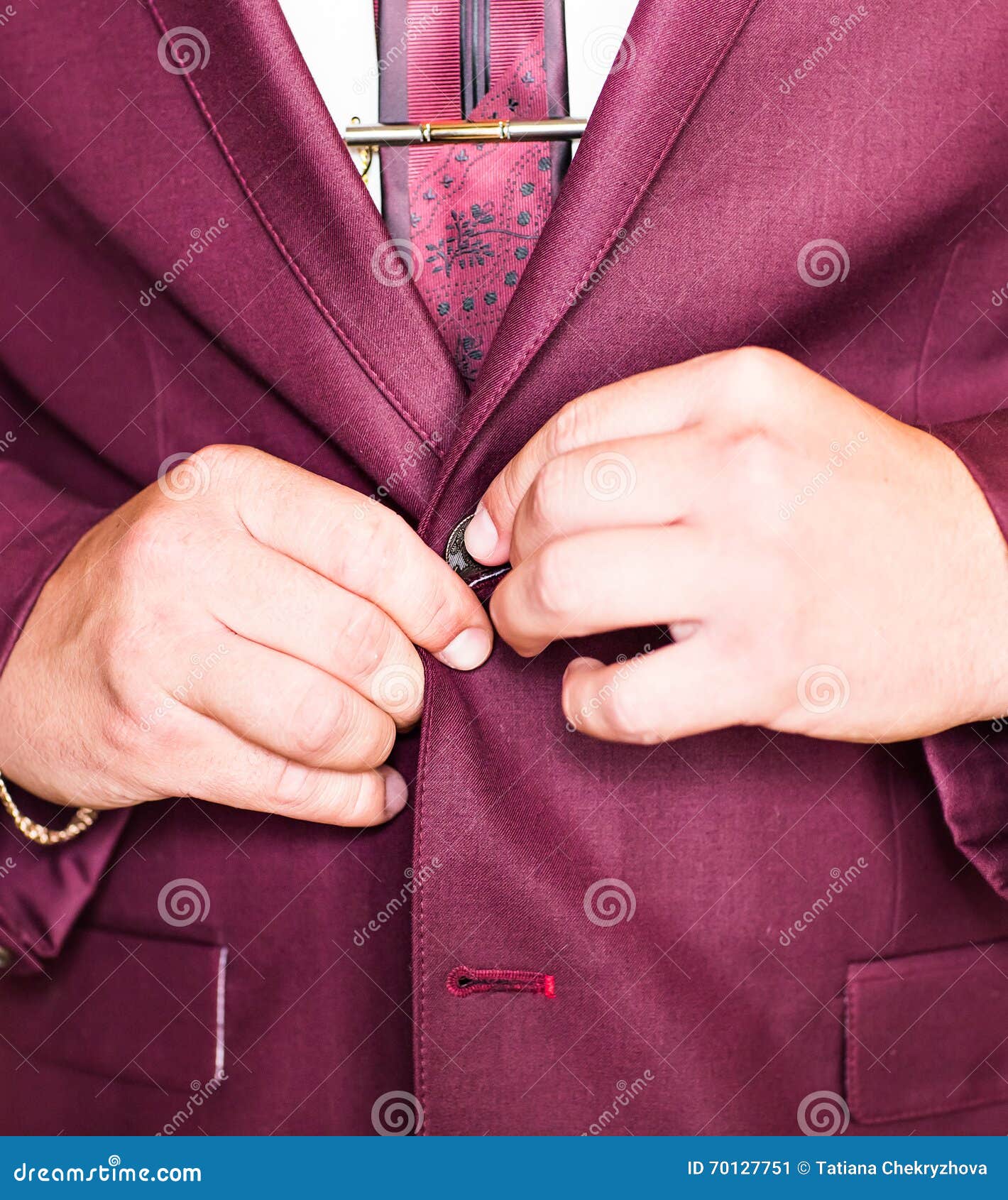 Man Buttoning Jacket Close-up Stock Image - Image of jacket ...