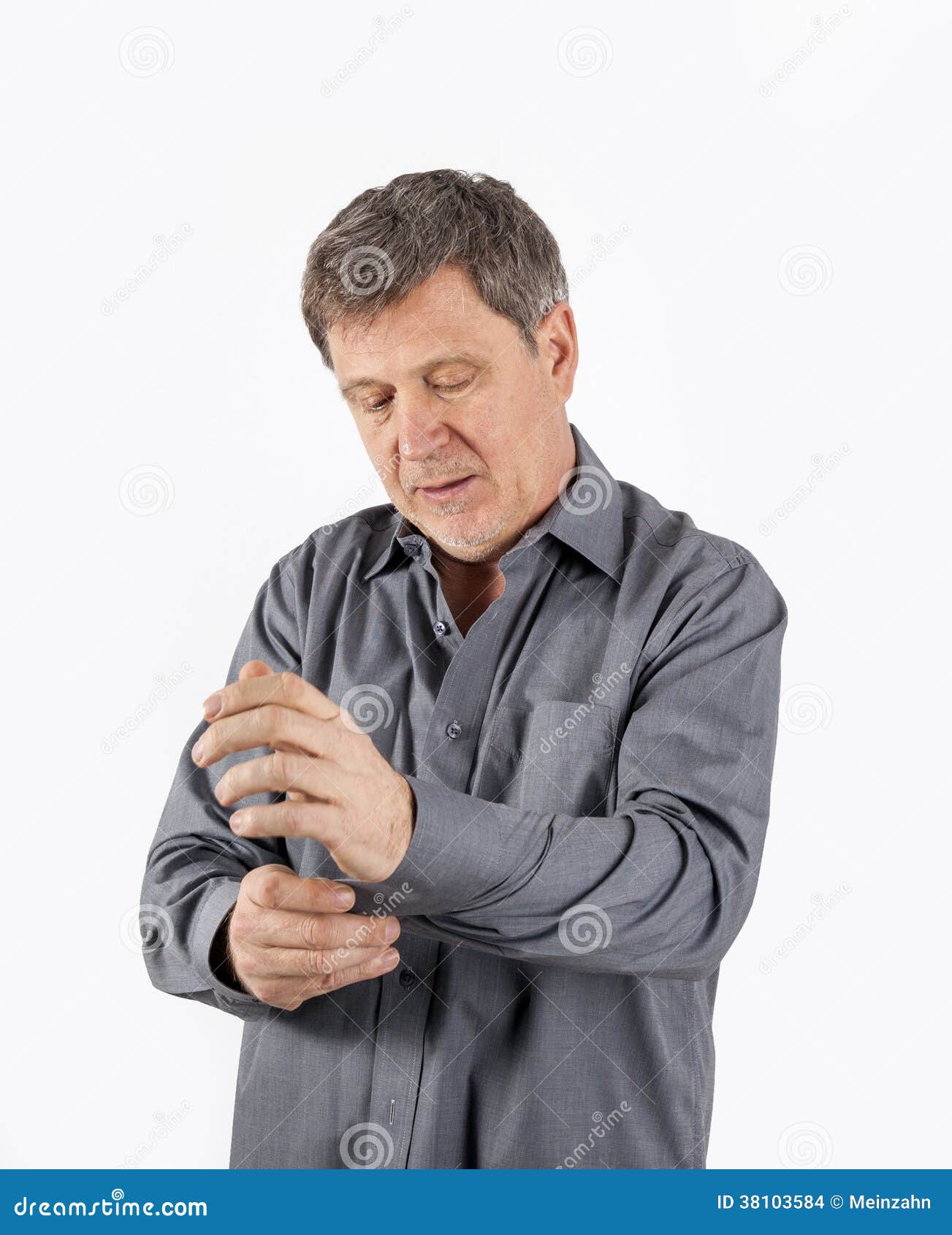 Man buttons up his shirt stock photo. Image of office - 38103584