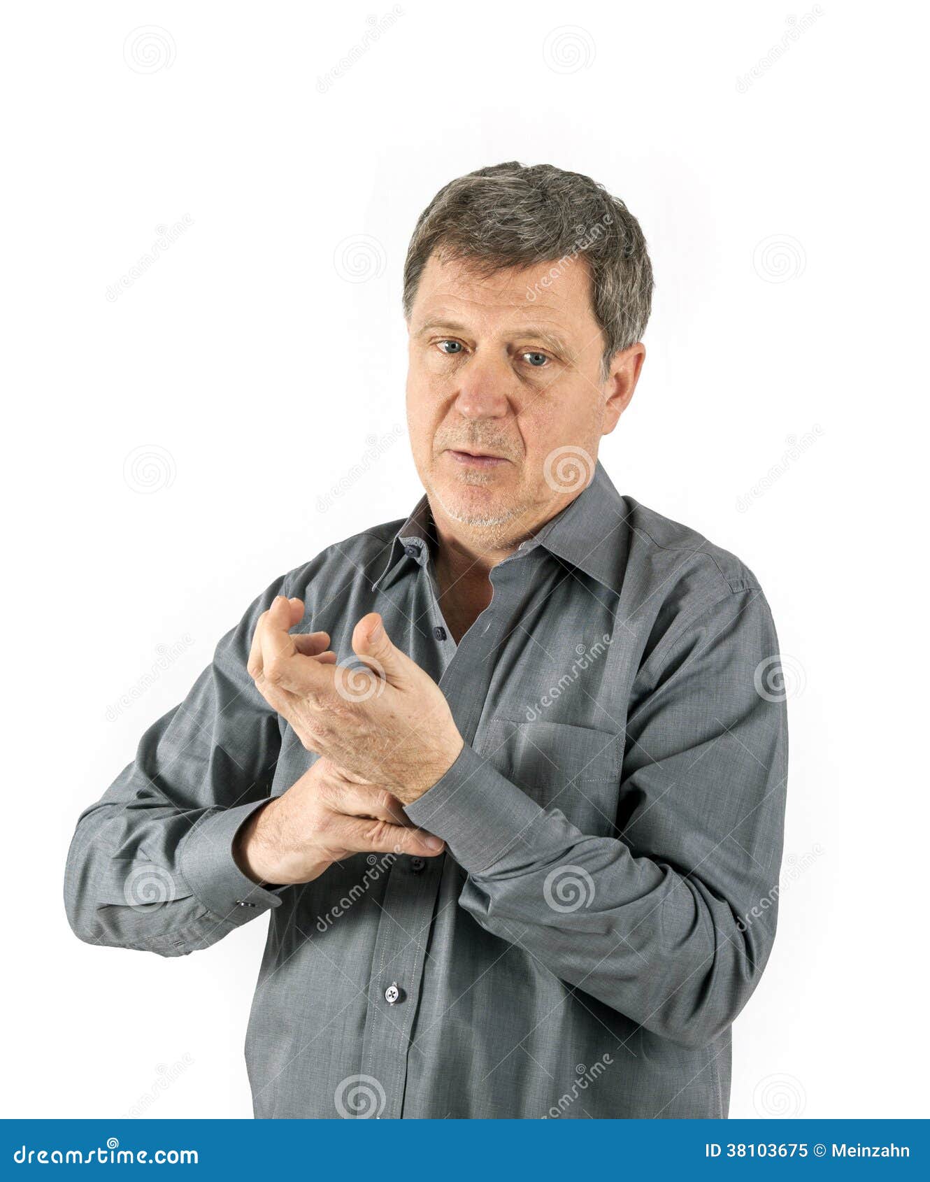 Man buttons up his shirt stock image. Image of office - 38103675