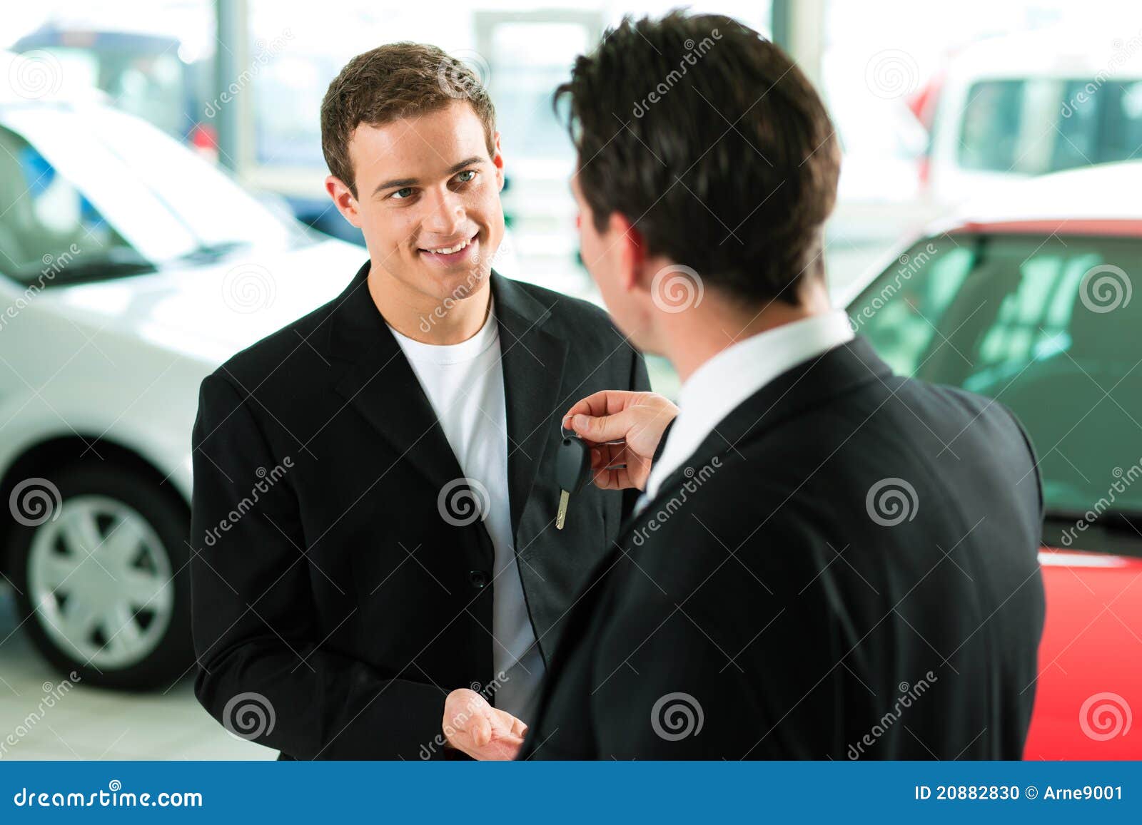 Man Buying Car - Key Being Given Stock Photo - Image of hand, dealer ...