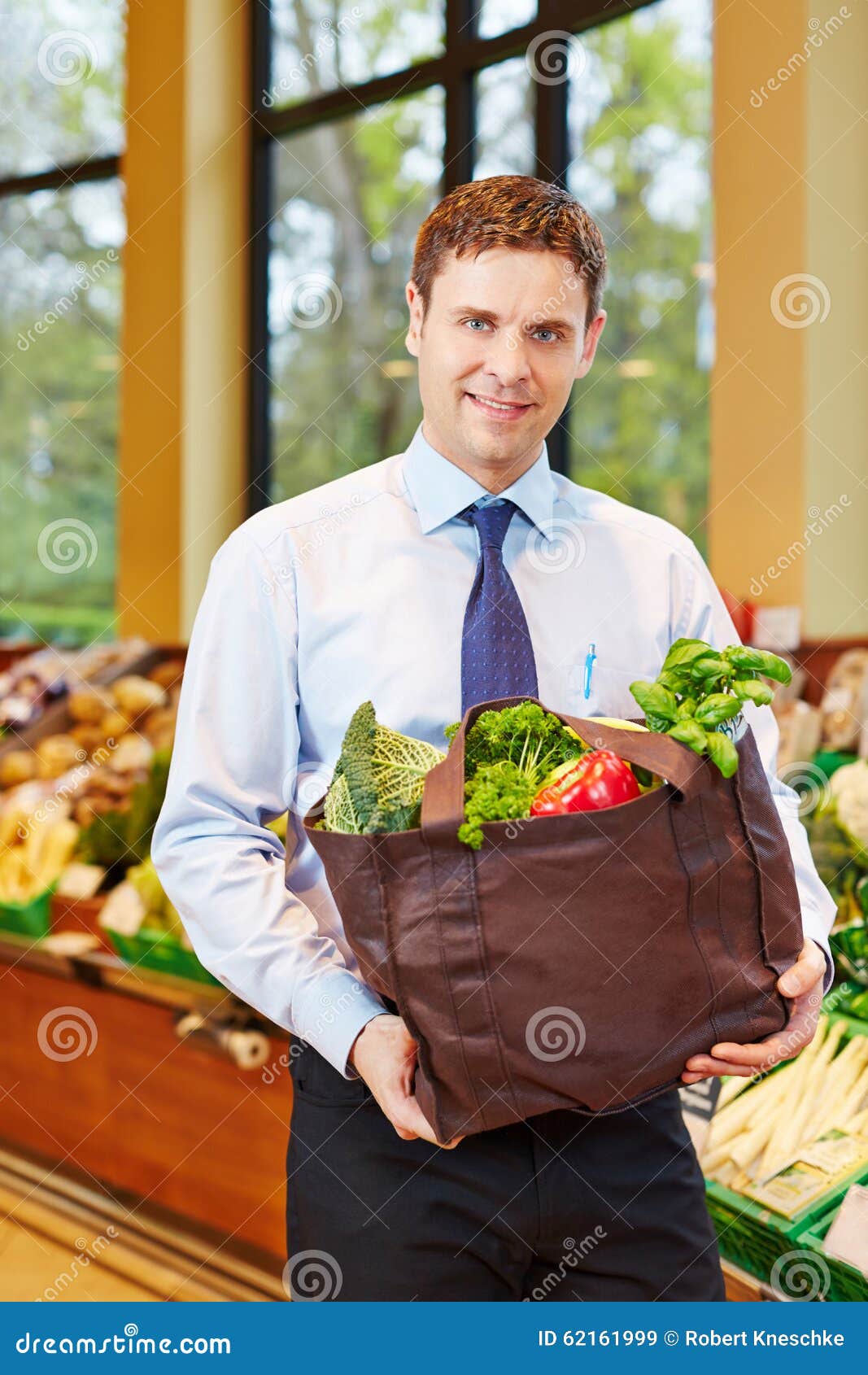 Man Buying Fresh Vegetables in Supermarket Stock Image - Image of ...